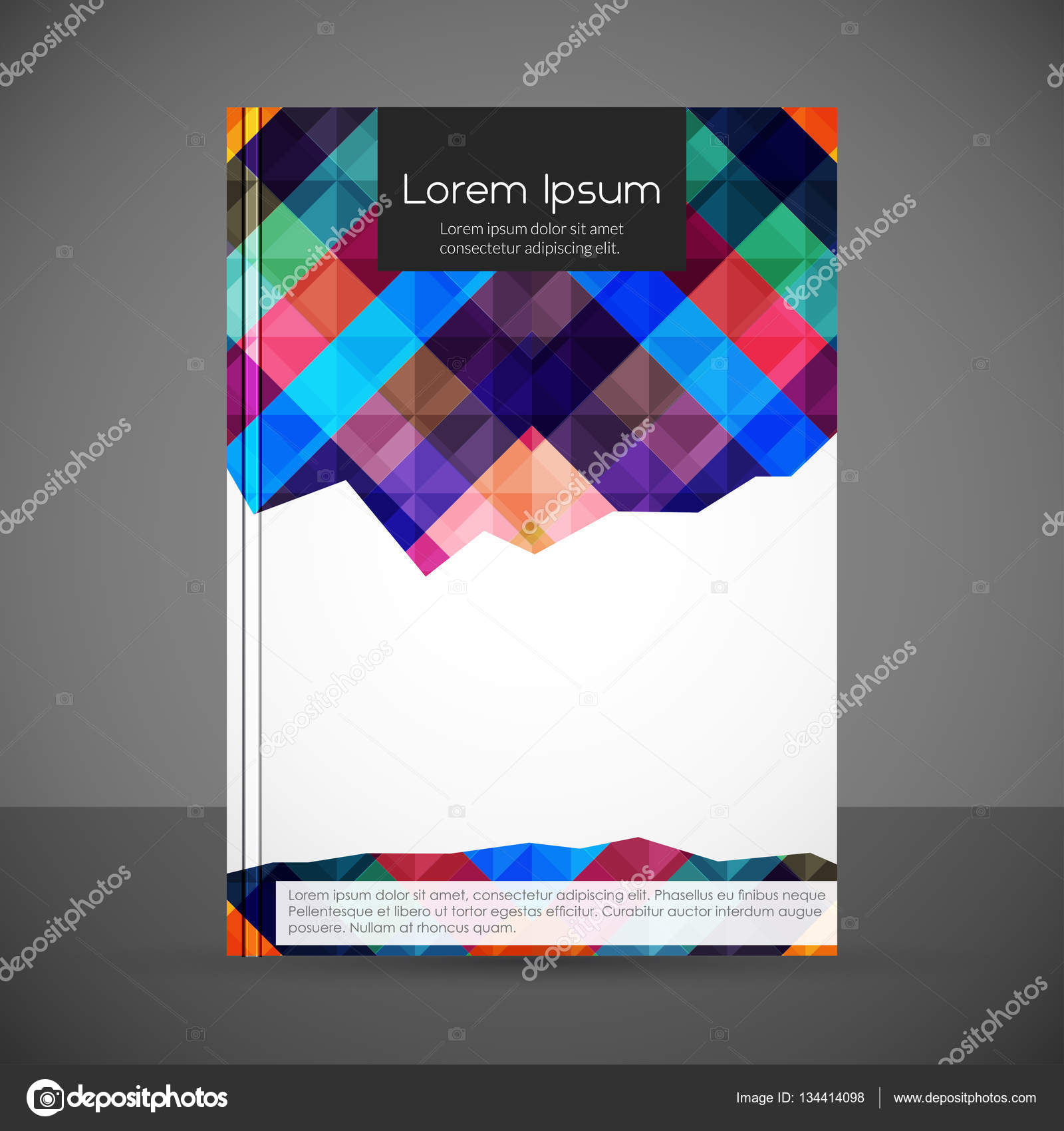 Stylish colorful book cover template Stock Vector by ©ibrandify 134414098