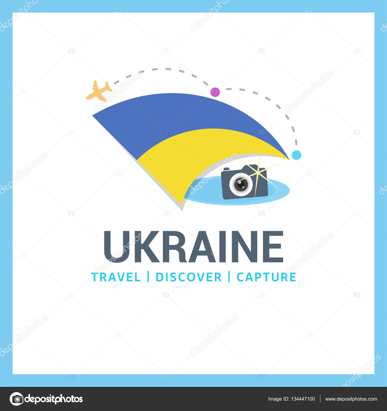 Ukraine national flag logo Stock Vector by ©ibrandify 134447100