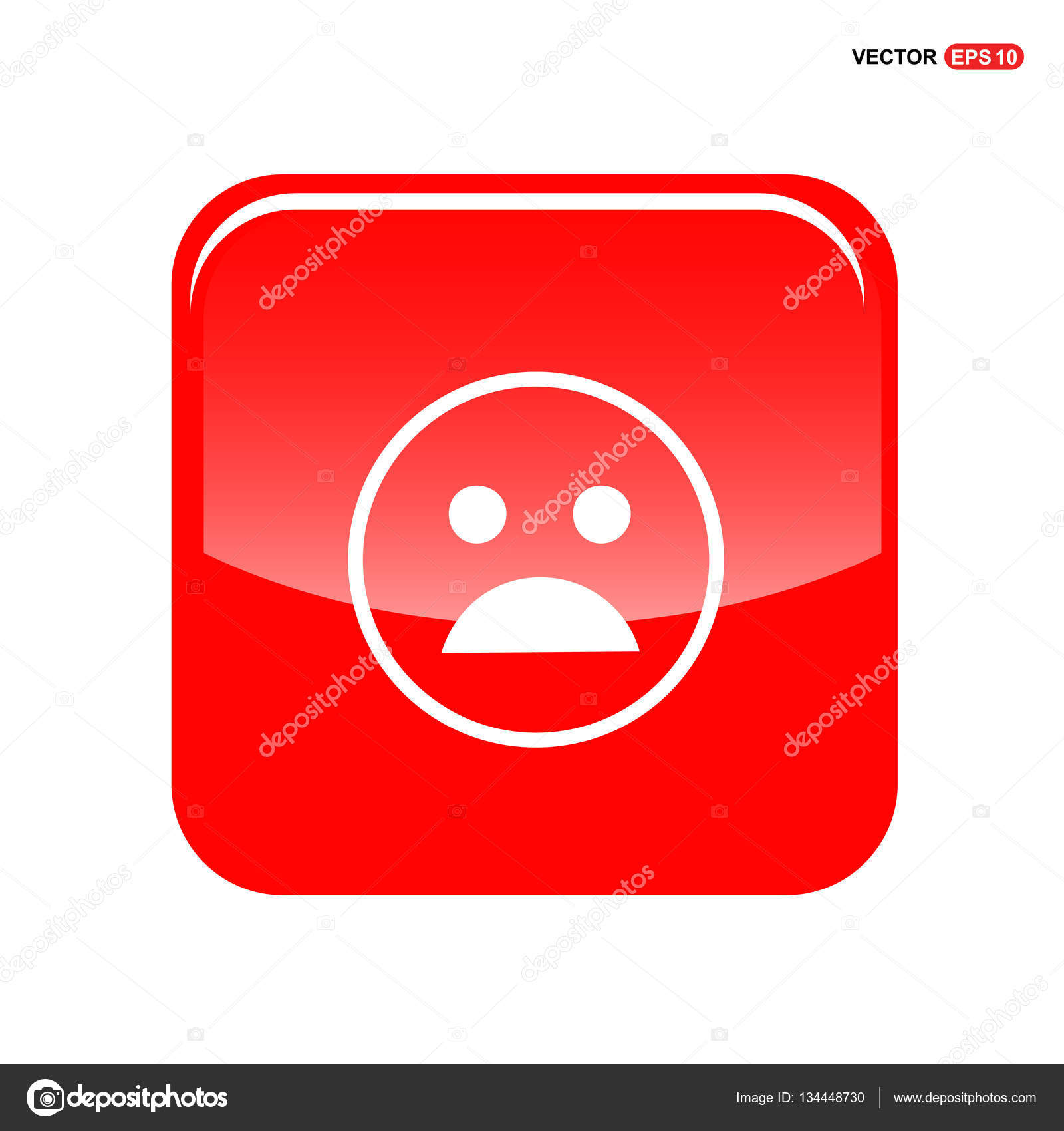 Face emoticon icon Stock Vector by ©ibrandify 134448730