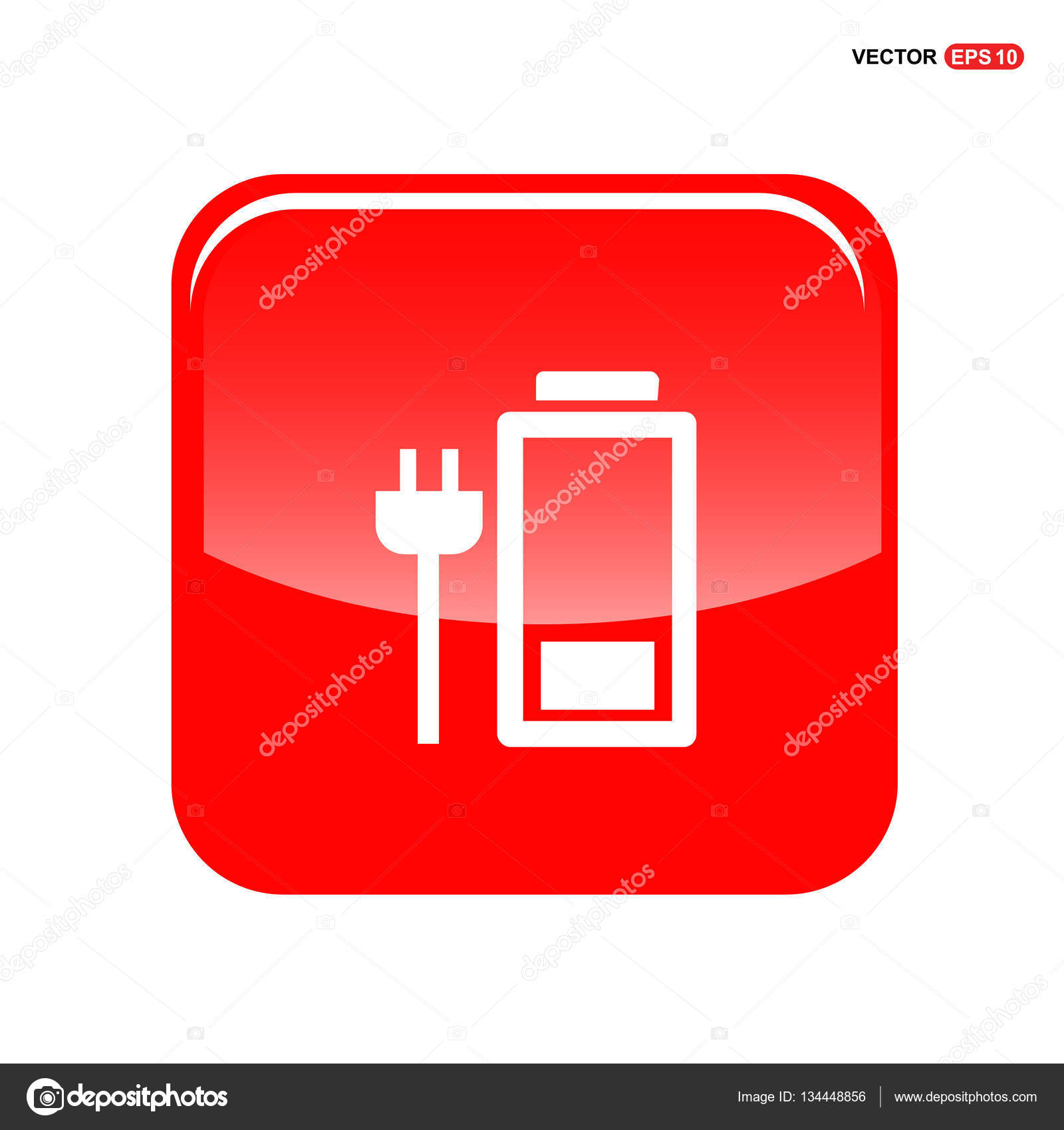 Red button icon Stock Vector Image by ©ibrandify #134448856