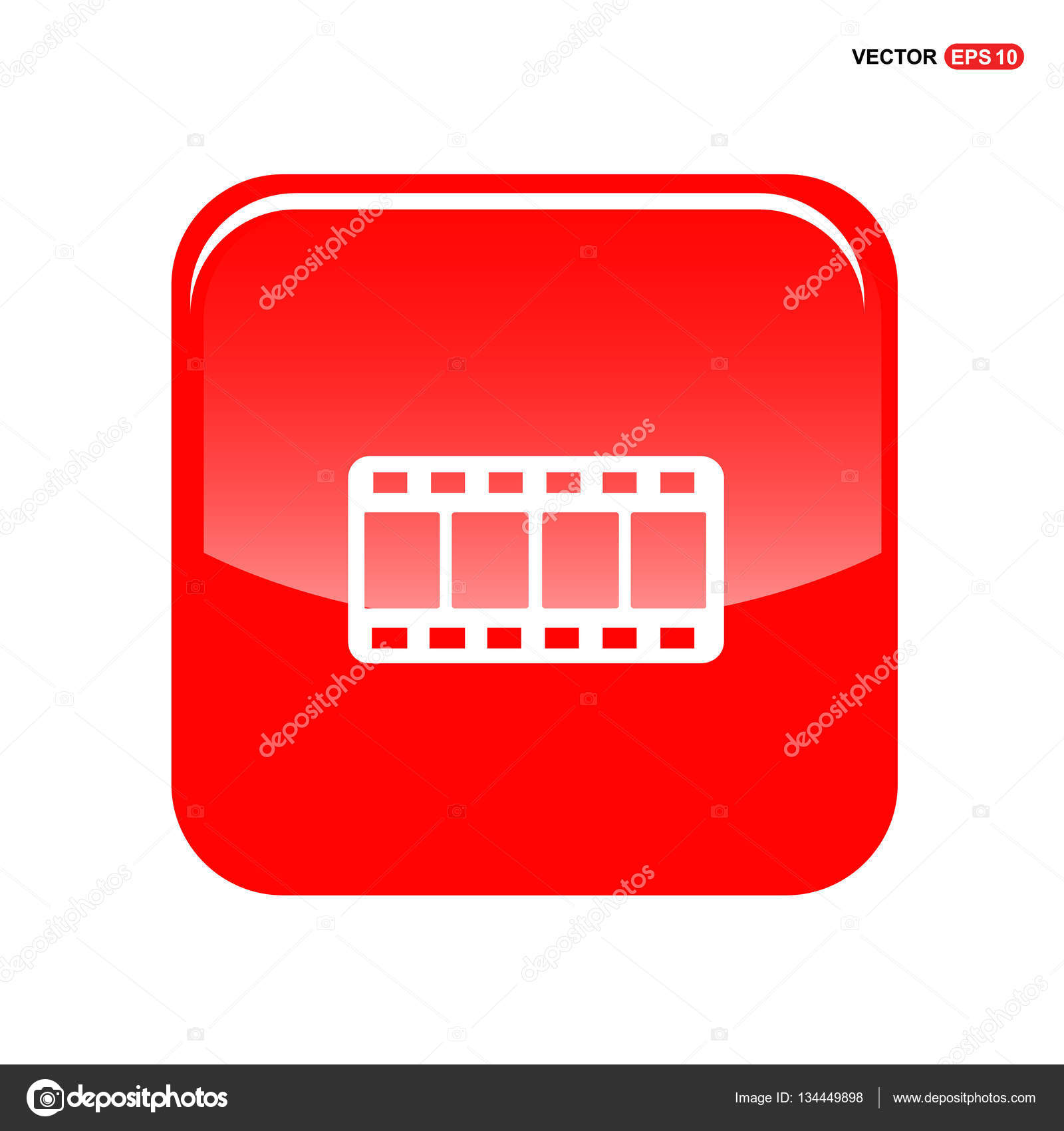 Red button icon Stock Vector by ©ibrandify 134449898