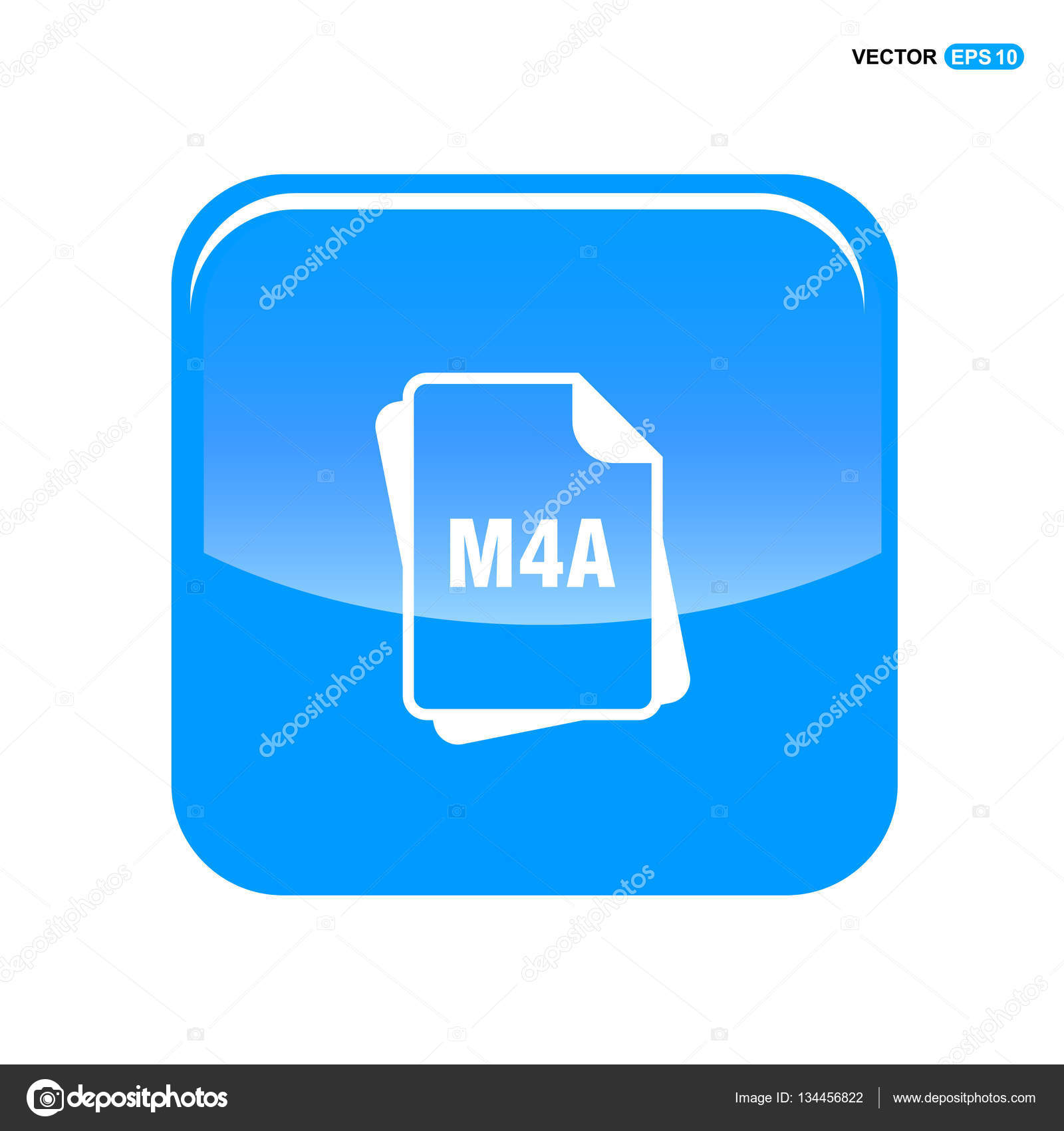 M4A file format icon Stock Vector Image by ©ibrandify #134456822