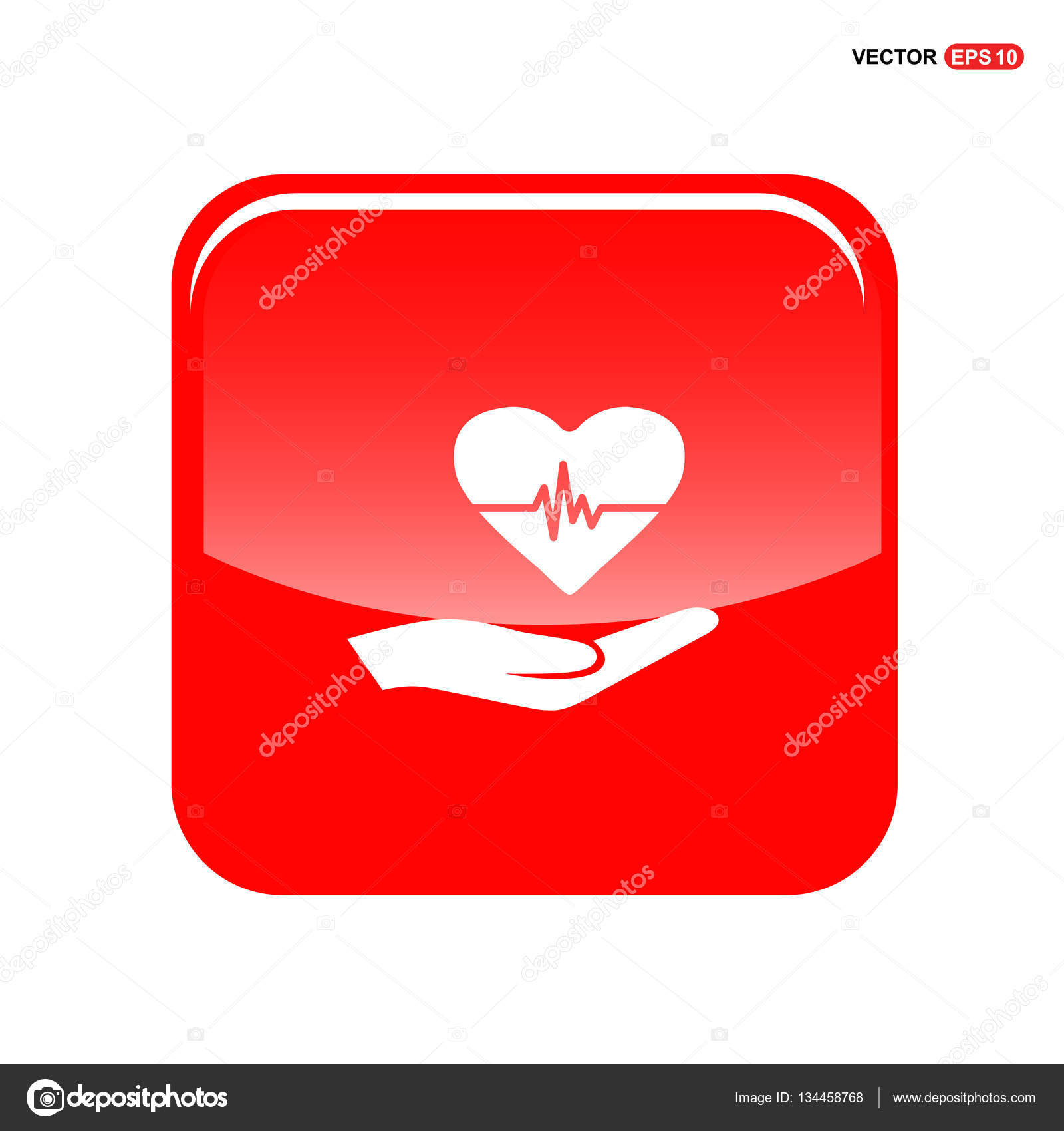 Red button icon Stock Vector by ©ibrandify 134458768