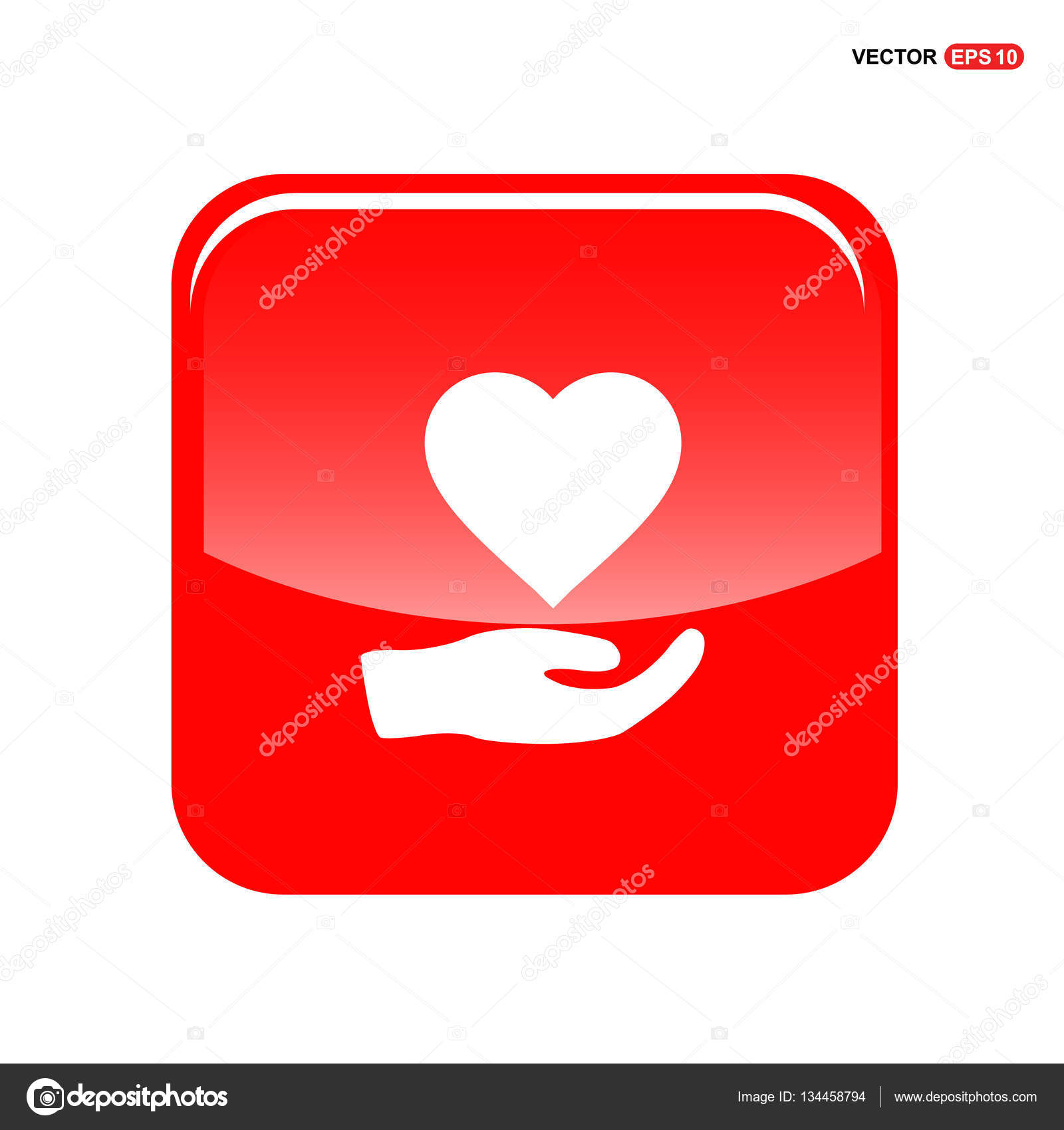 Red button icon Stock Vector by ©ibrandify 134458794