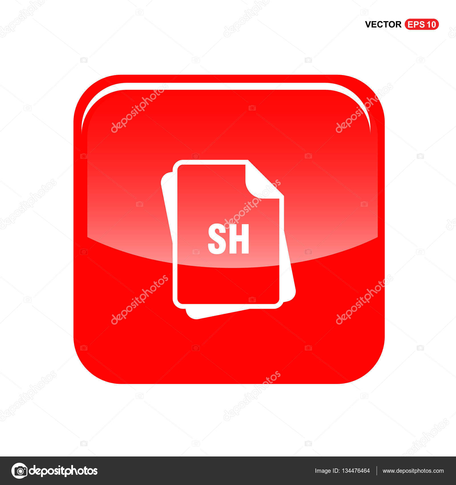 SH icono de formato de archivo Vector de stock #134476464 de ©ibrandify