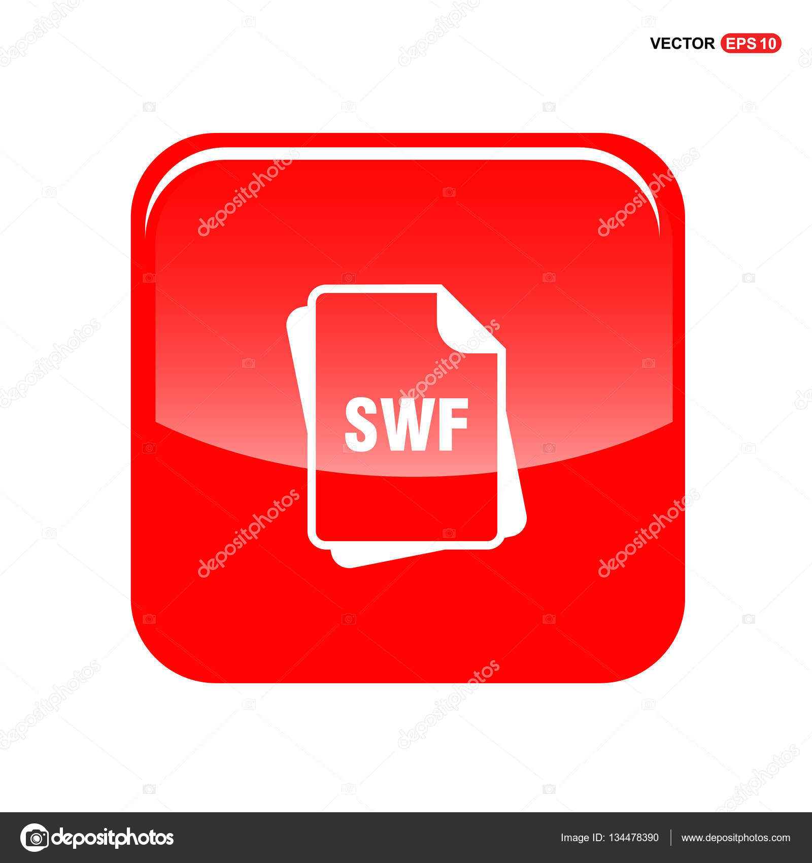 Swf File Format Icon — Stock Vector © Ibrandify 134478390
