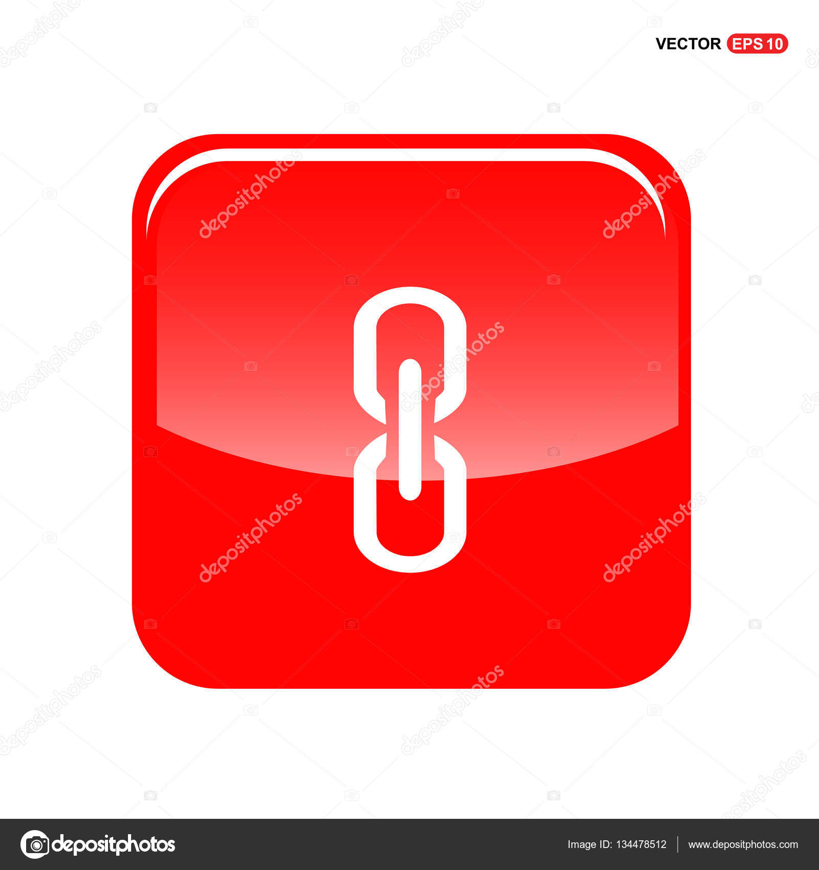 Icono botón rojo Vector de stock #134478512 de ©ibrandify