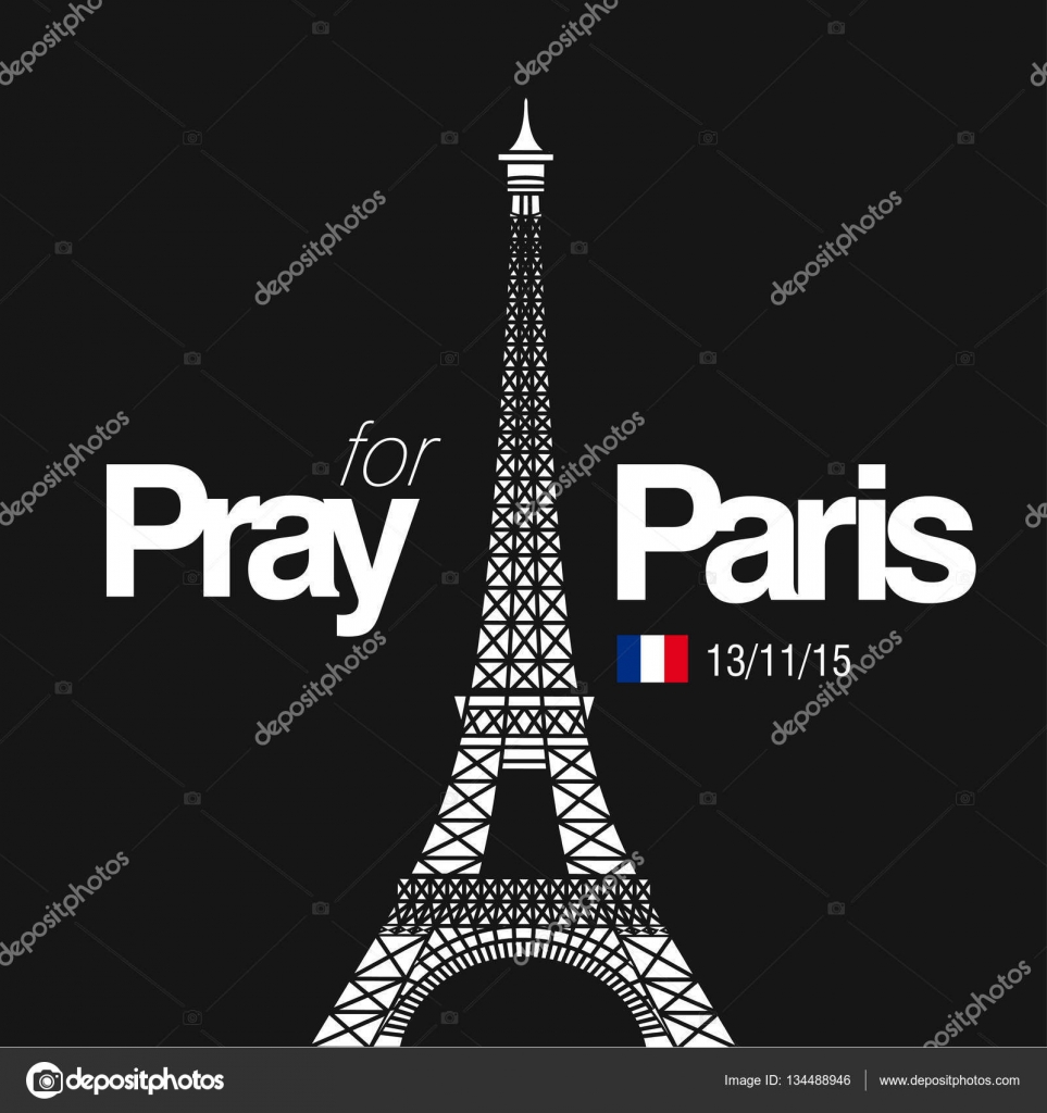 Pray for Paris card Stock Vector Image by ©ibrandify #134488946