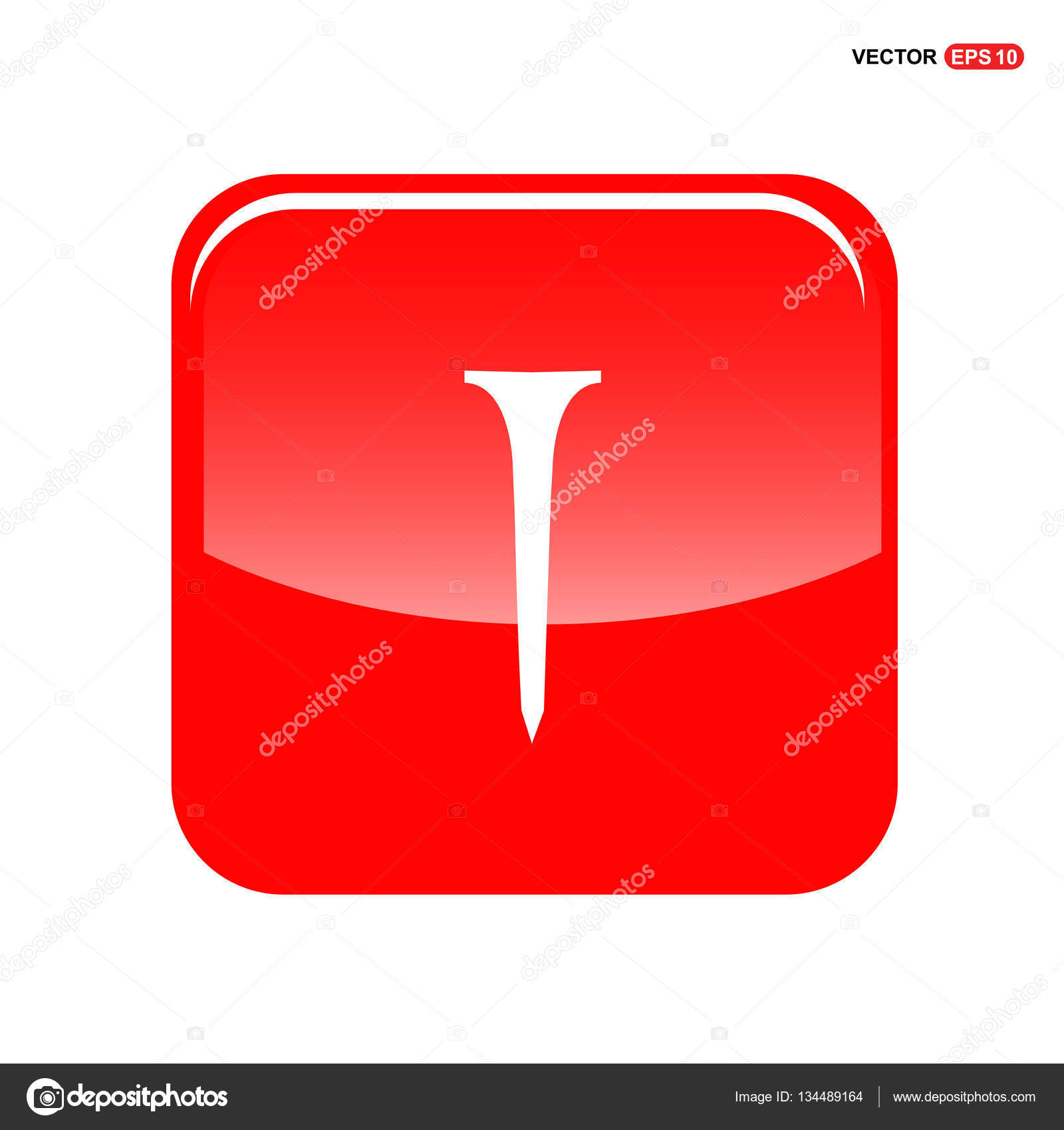 Red button icon Stock Vector Image by ©ibrandify #134489164