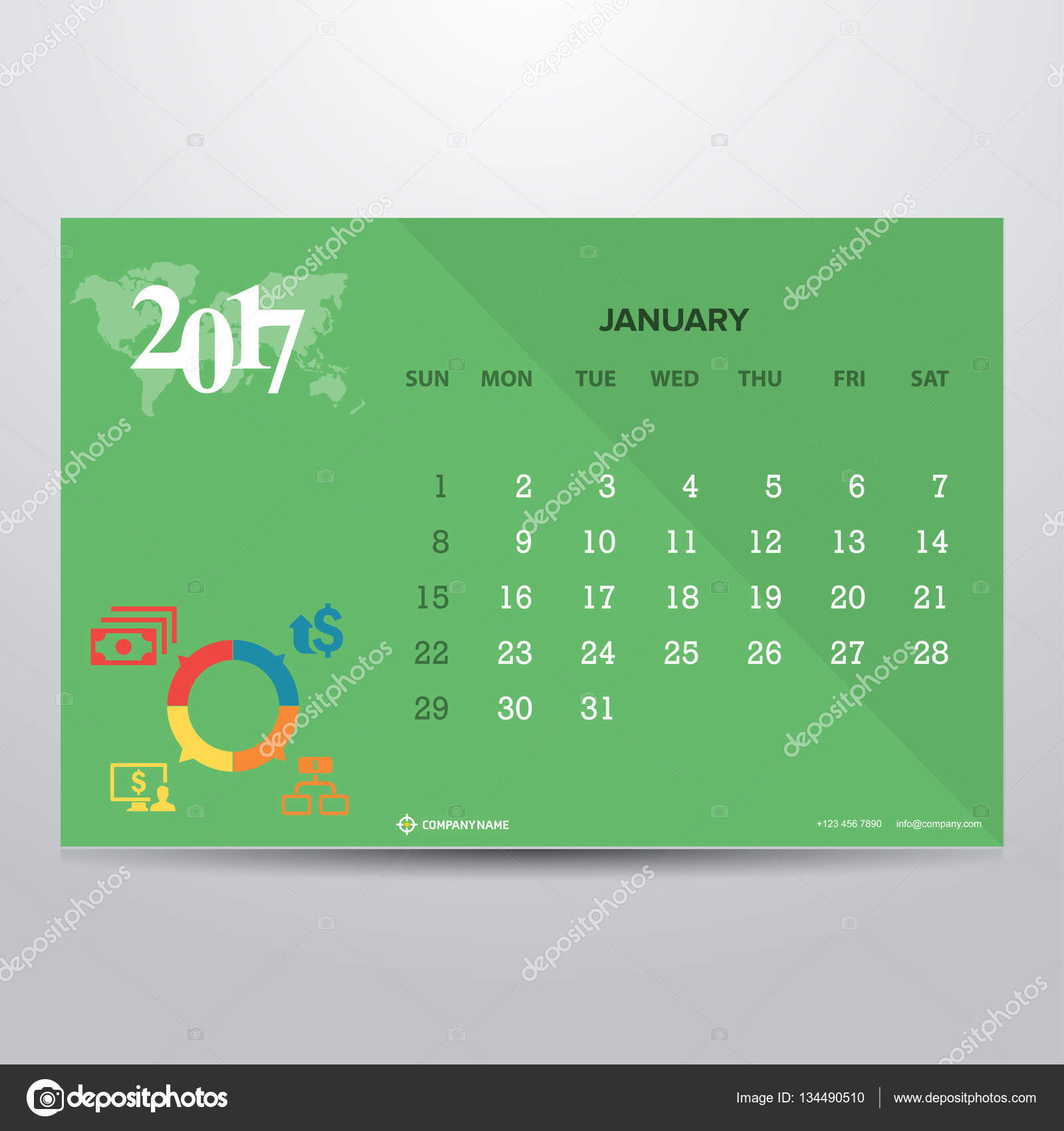 Printable design of calendar Stock Vector Image by ©ibrandify #134490510