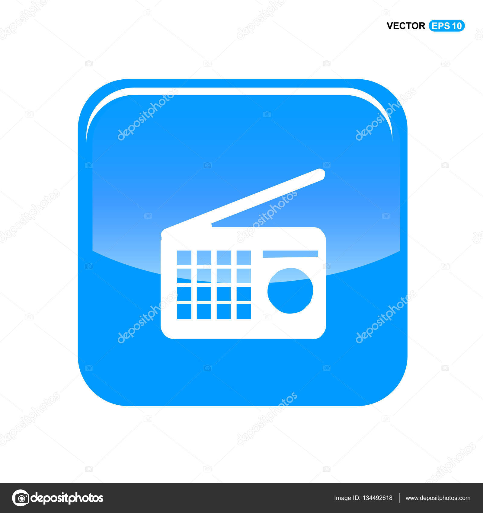 Blue button icon Stock Vector Image by ©ibrandify #134492618