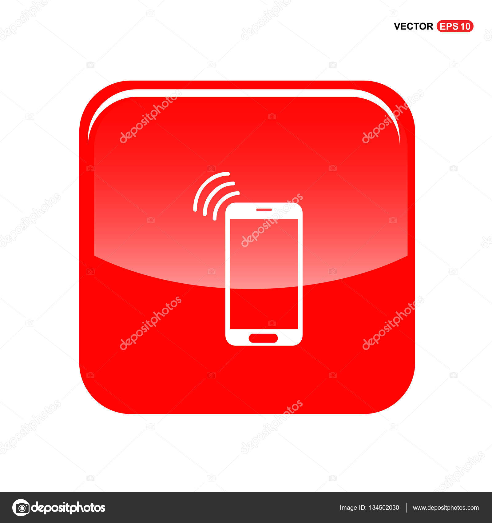 Red button icon Stock Vector Image by ©ibrandify #134502030