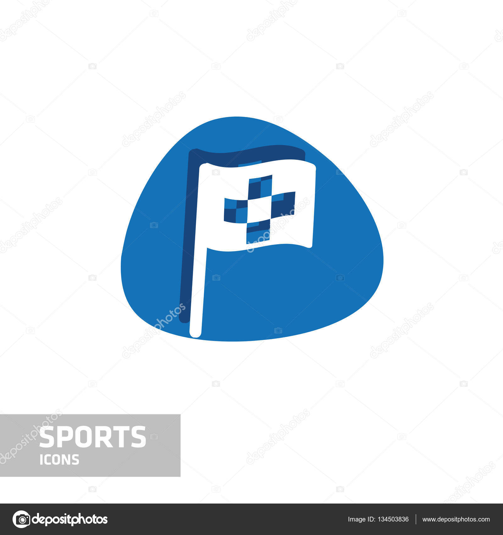 Blue and white sport icon Stock Vector Image by ©ibrandify #134503836