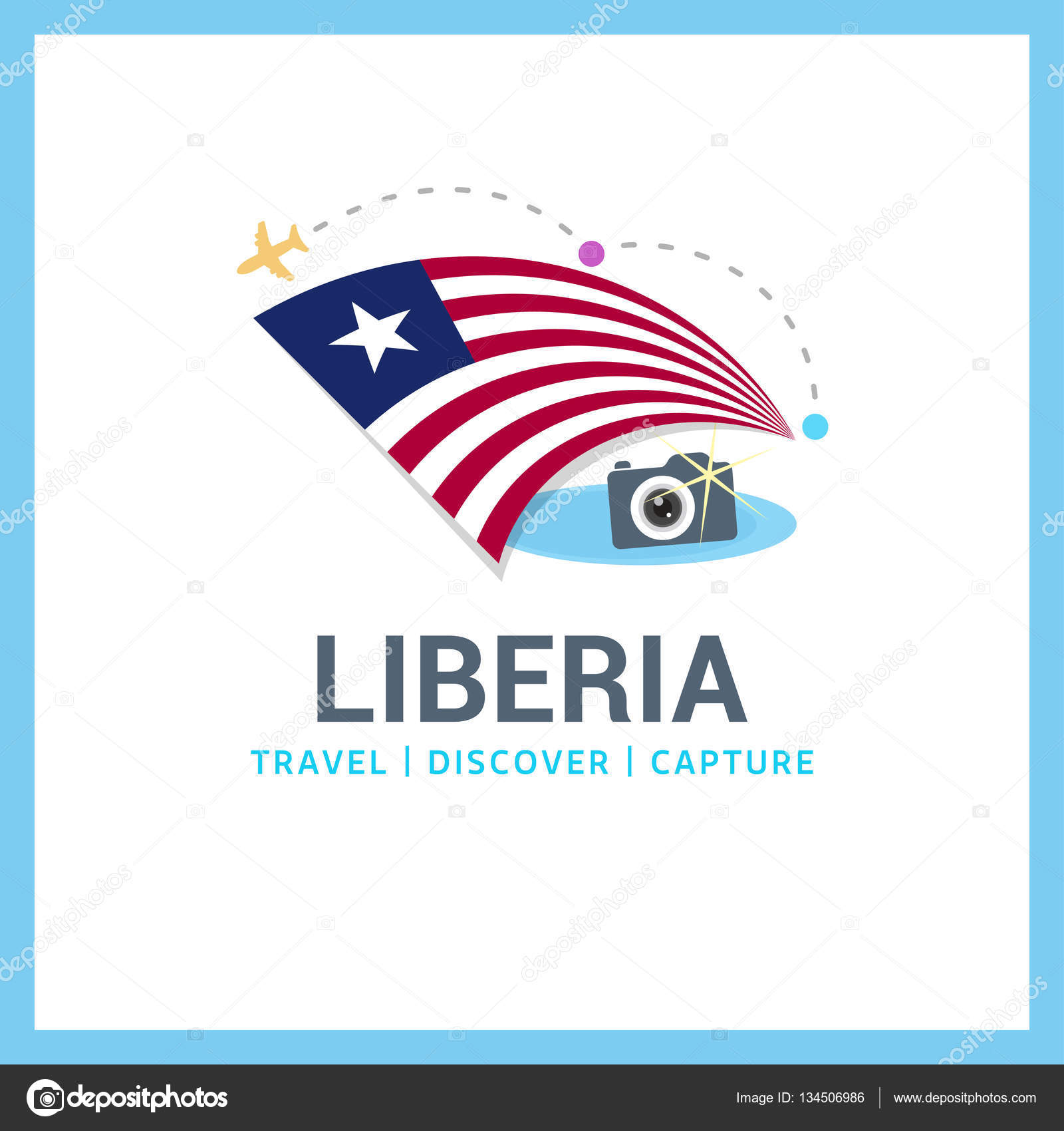 Liberia national flag logo Stock Illustration by ©ibrandify #134506986