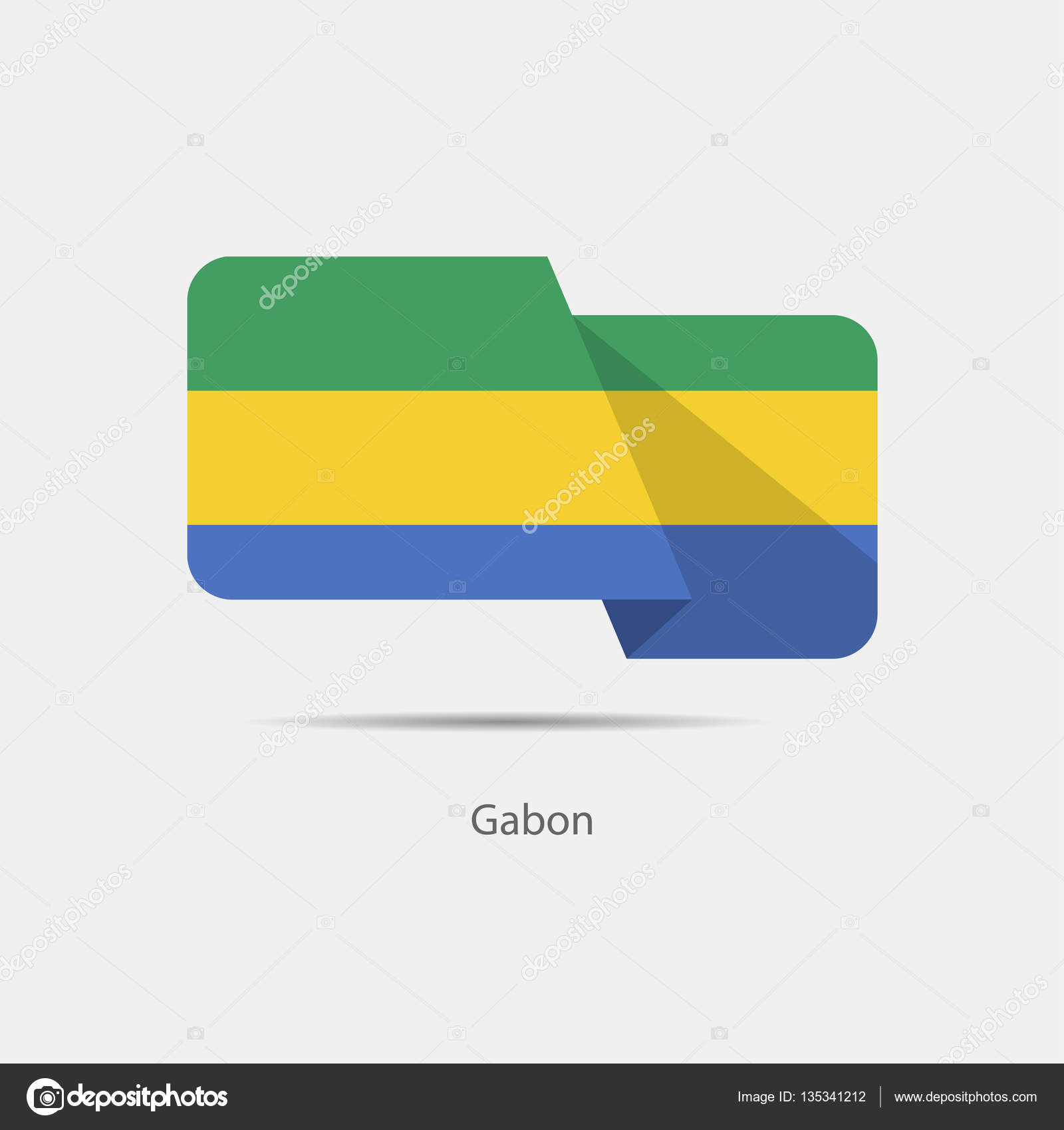 Gabon national flag logo Stock Vector by ©ibrandify 135341212