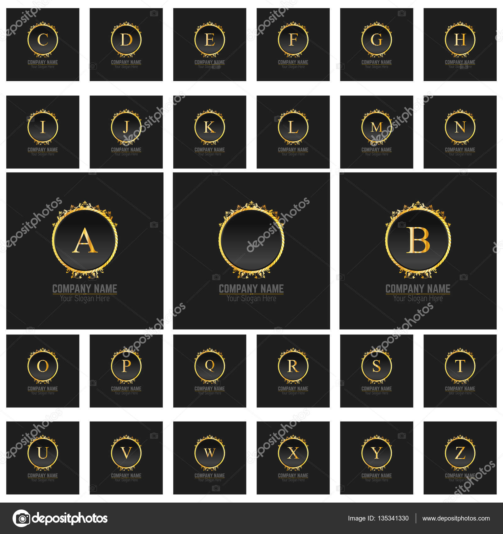 Set of Letter logos Stock Vector Image by ©ibrandify #135341330