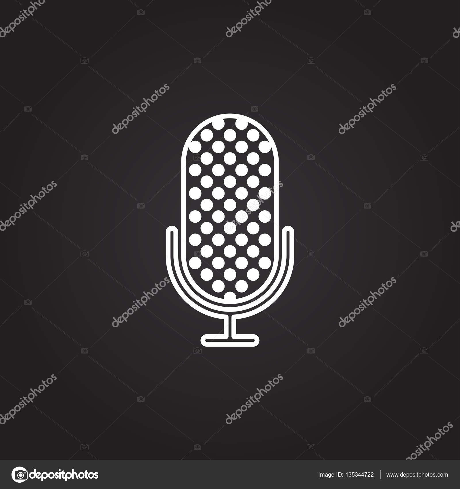 Icon of microphone sign Stock Vector by ©ibrandify 135344722