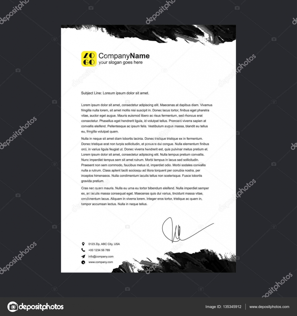 Corporate official letter template — Stock Vector © ibrandify #135345912