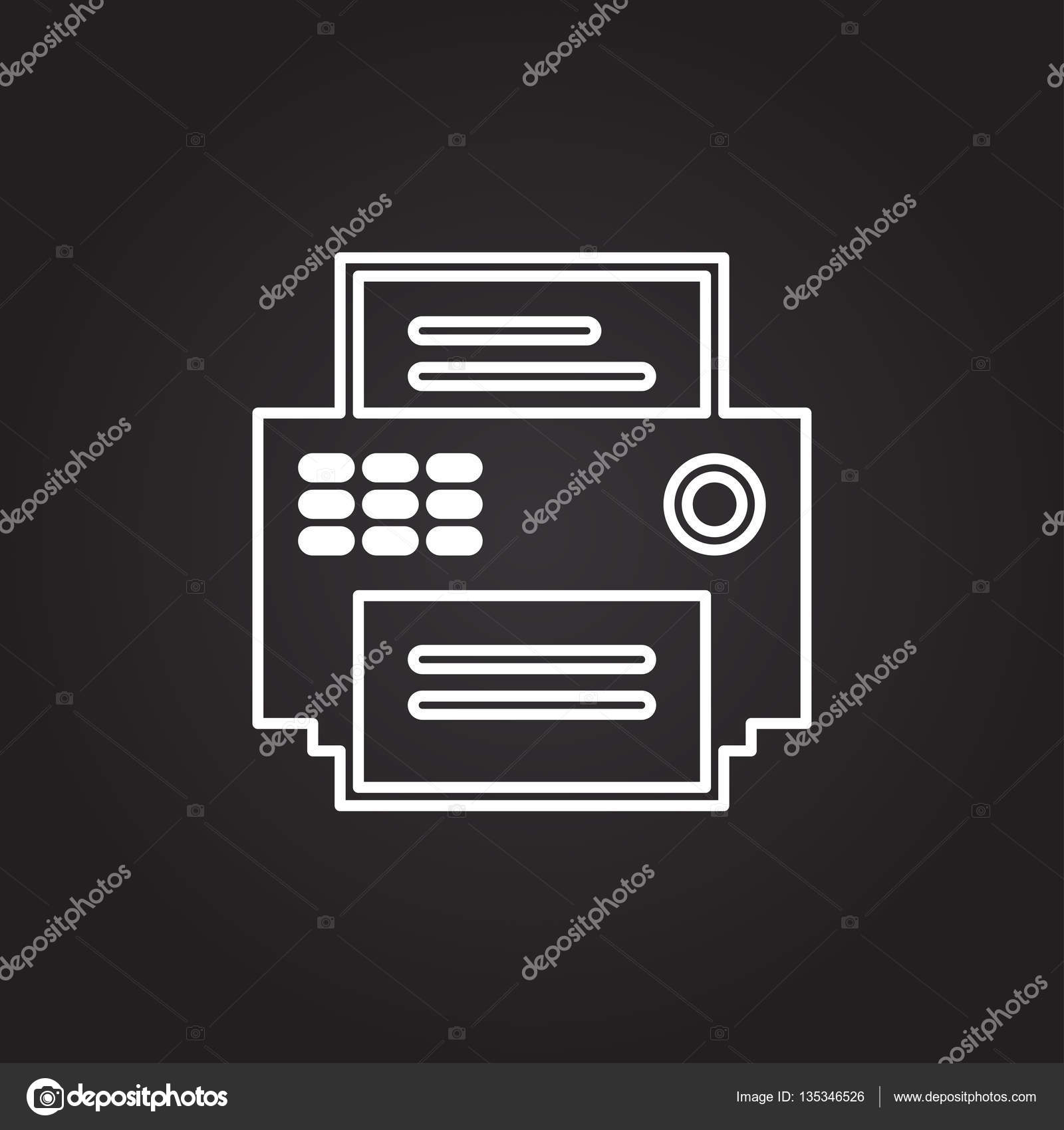 Icon of computer printer Stock Vector by ©ibrandify 135346526