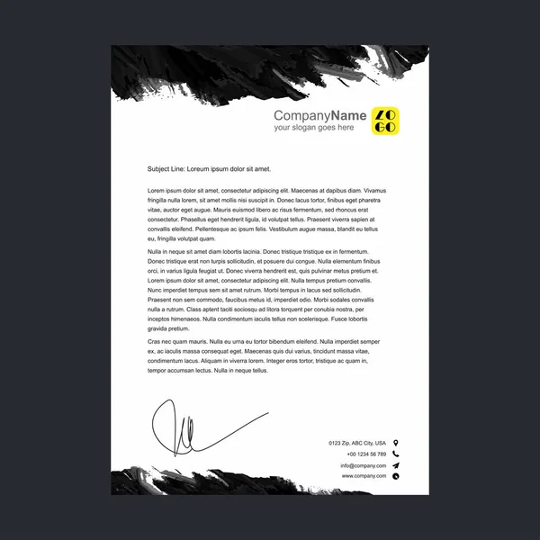 Corporate official letter template — Stock Vector © ibrandify #135345912