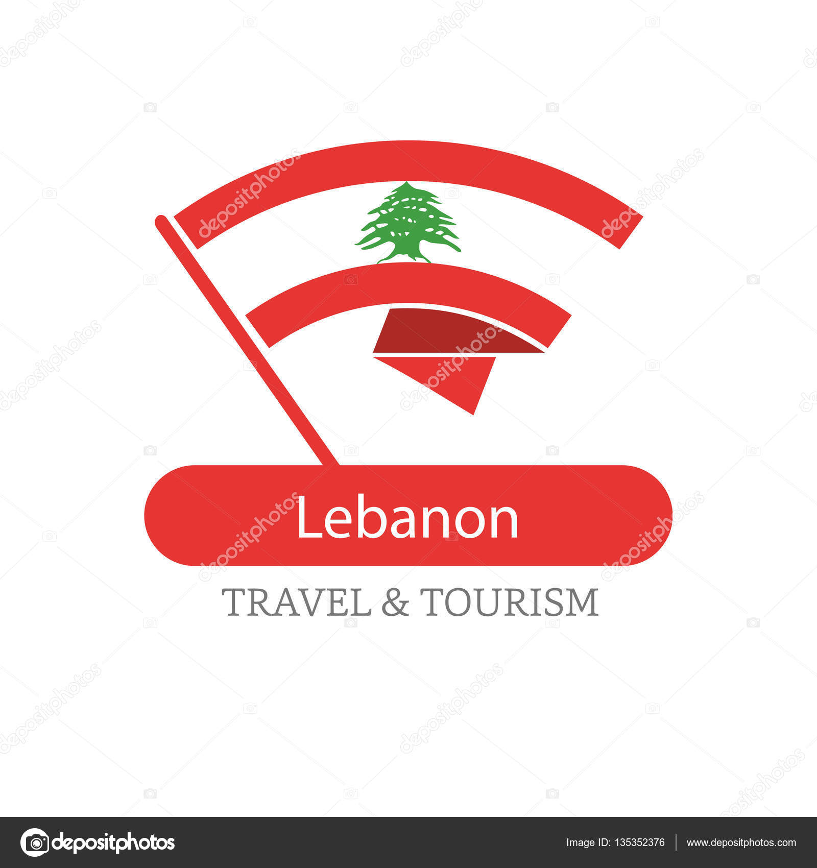 Lebanon national flag logo Stock Vector Image by ©ibrandify #135352376