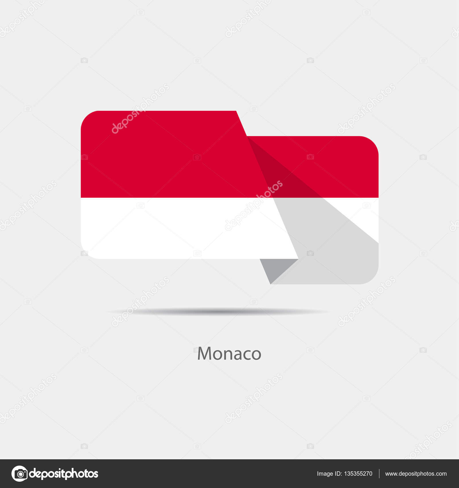 Monaco national flag logo Stock Vector Image by ©ibrandify #135355270
