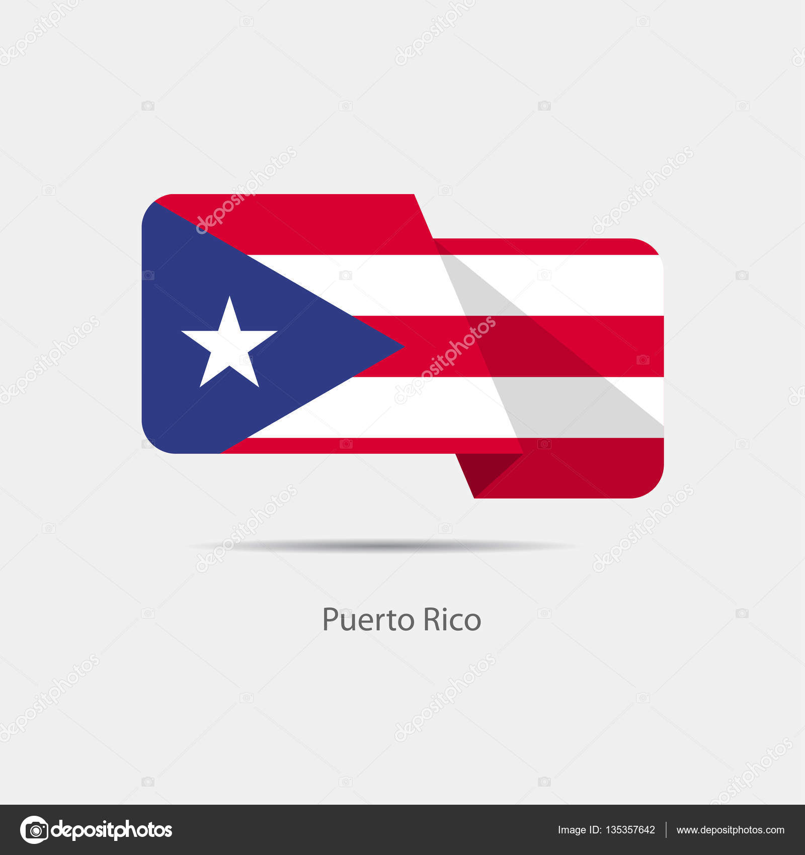 Puerto Rico national flag logo Stock Vector by ©ibrandify 135357642