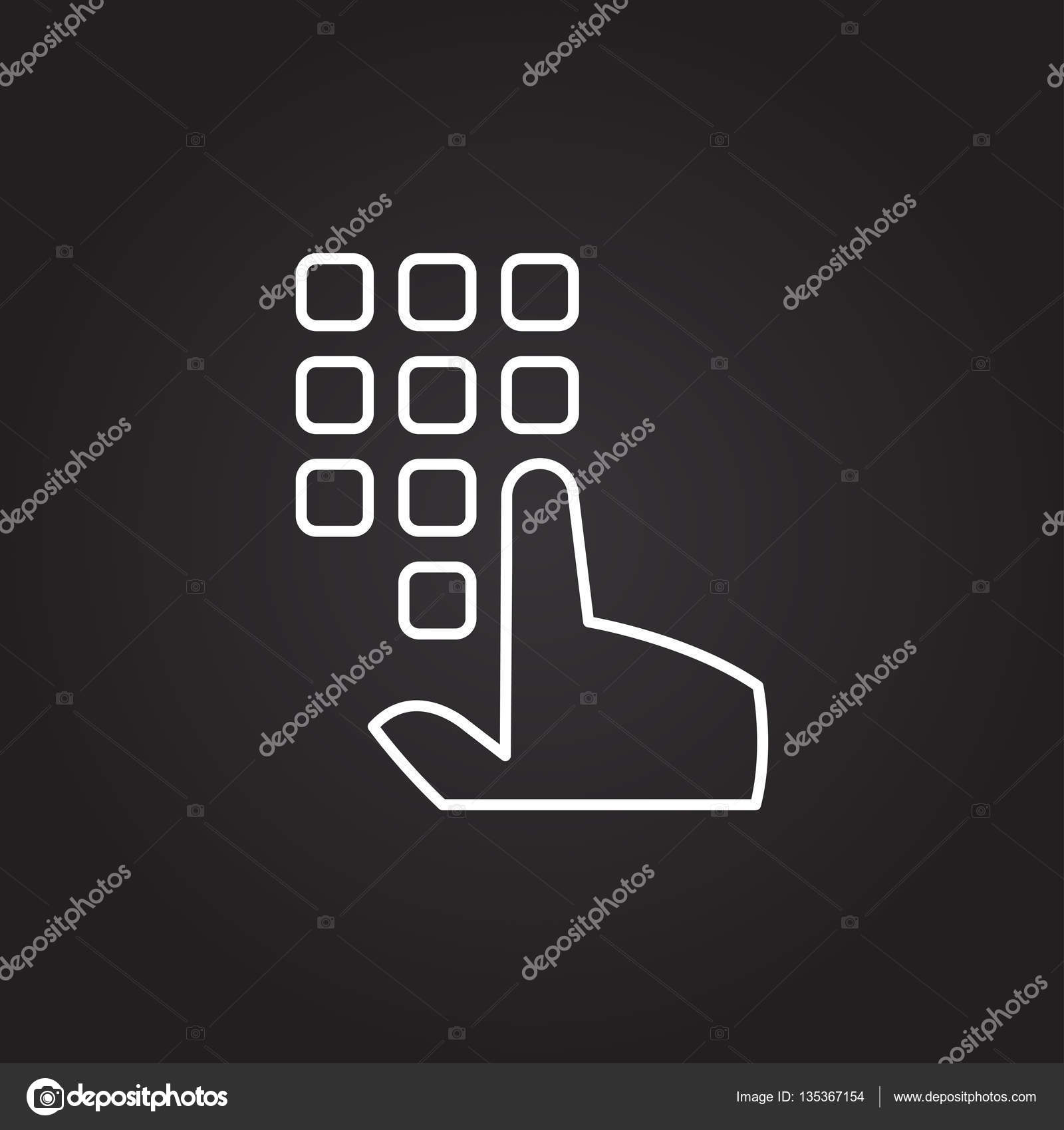 Icon of touch sign Stock Vector by ©ibrandify 135367154