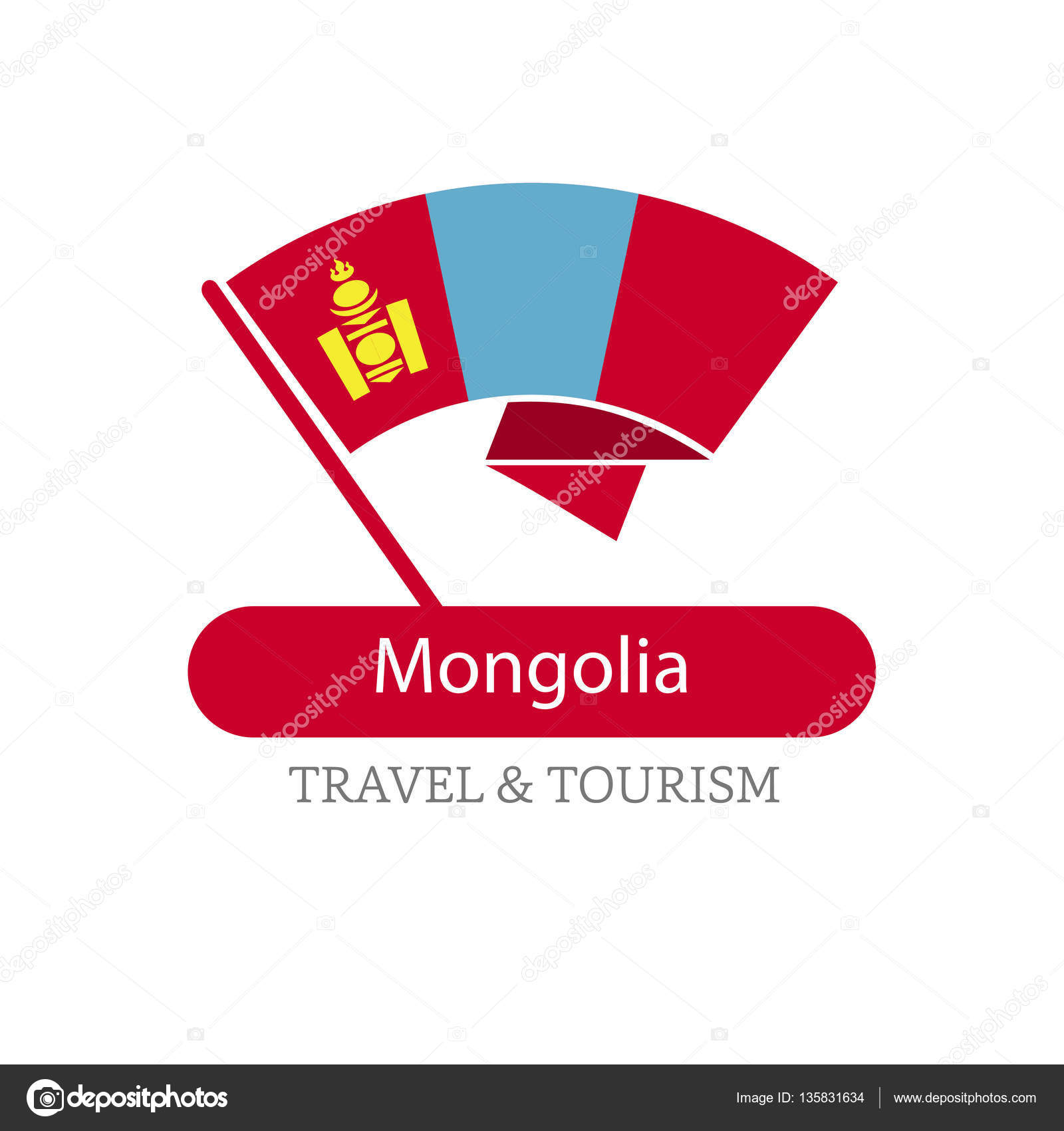 Mongolia national flag logo Stock Vector by ©ibrandify 135831634