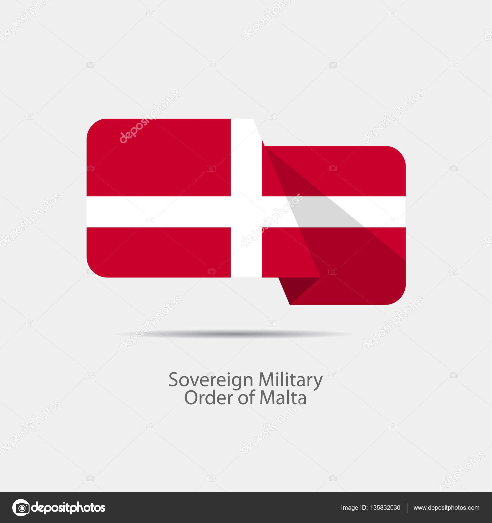 Sovereign Military order of Malta flag Stock Vector Image by ©ibrandify ...