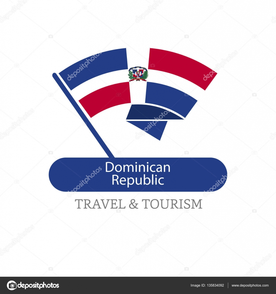 Dominican Republic national flag logo — Stock Vector © ibrandify #135834092