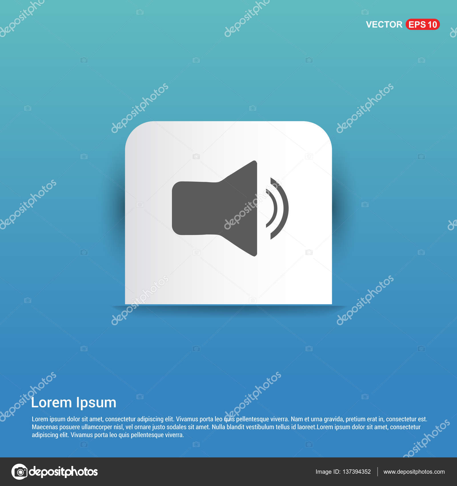 Icono de volumen de sonido Vector de stock #137394352 de ©ibrandify