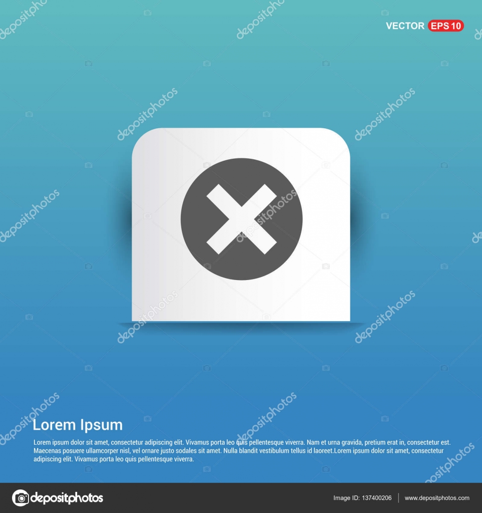 Delete cross icon Stock Vector Image by ©ibrandify #137400206