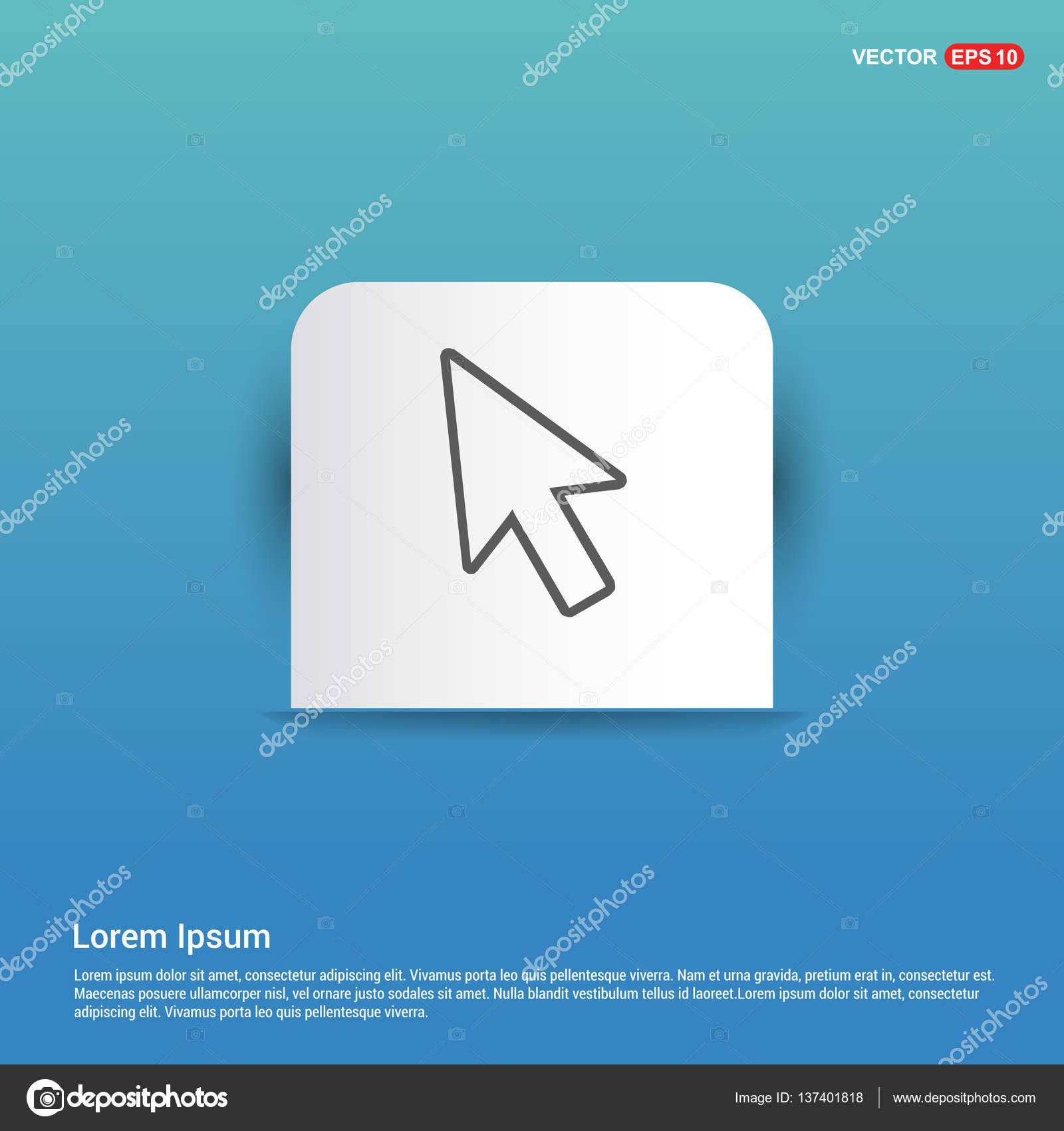 Icono de flecha del cursor del ratón Vector de stock #137401818 de ©ibrandify