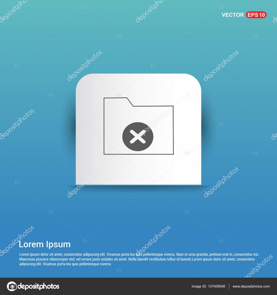 Delete Folder icon Stock Vector by ©ibrandify 137409048