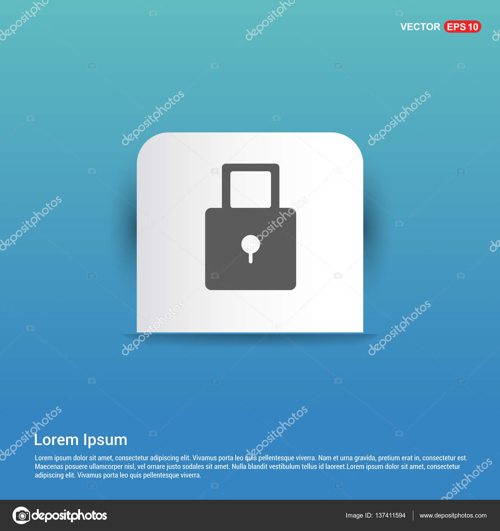 Pad lock icon Stock Vector by ©ibrandify 137411594
