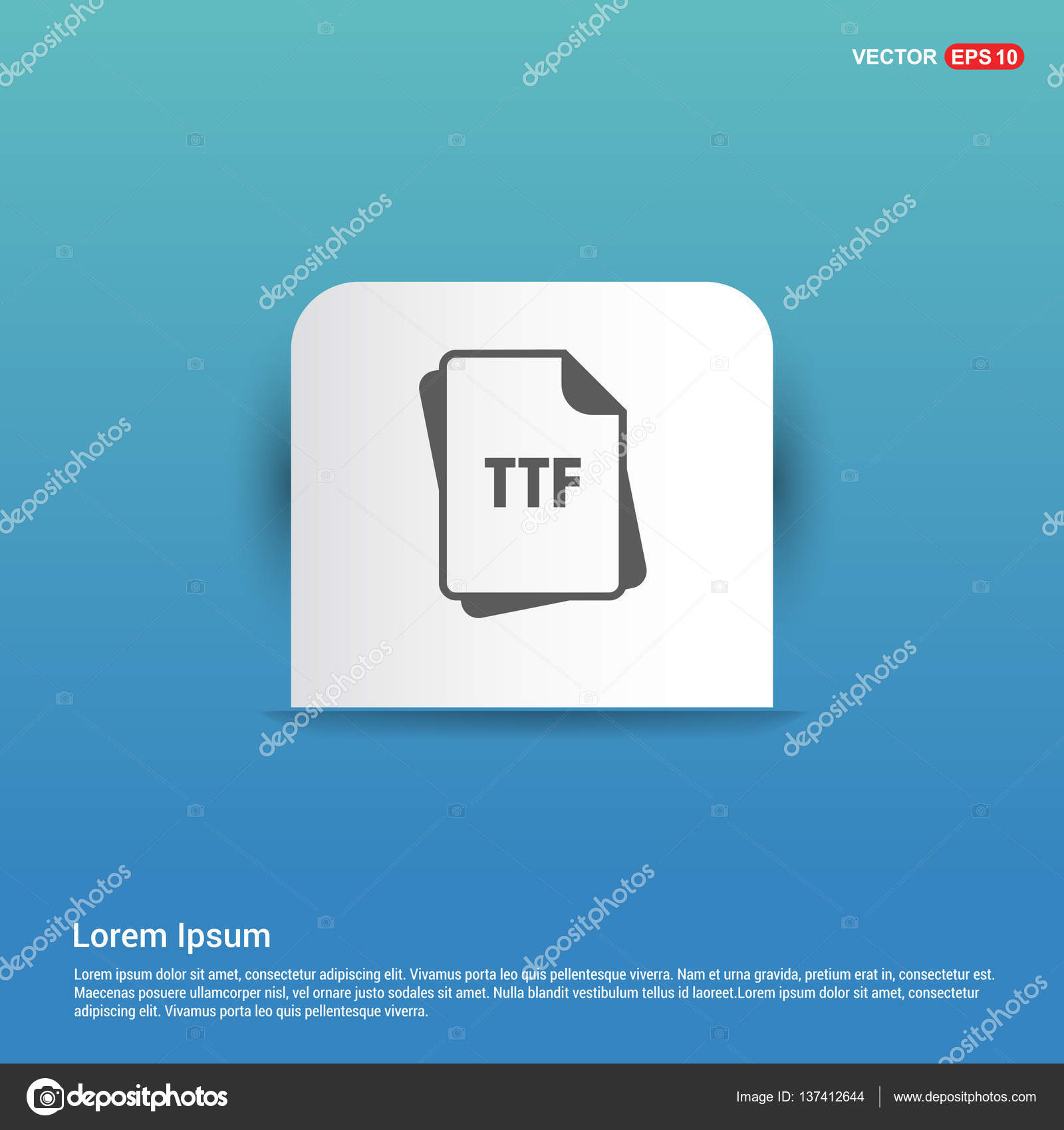 TTF file format icon Stock Vector Image by ©ibrandify #137412644