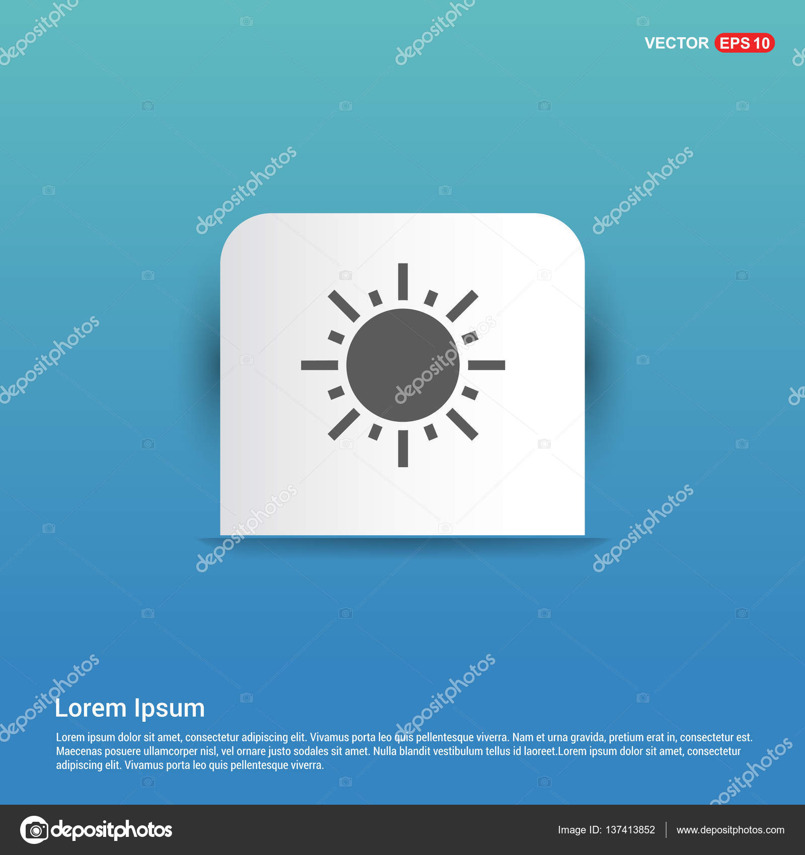 Weather sun icon Stock Vector Image by ©ibrandify #137413852