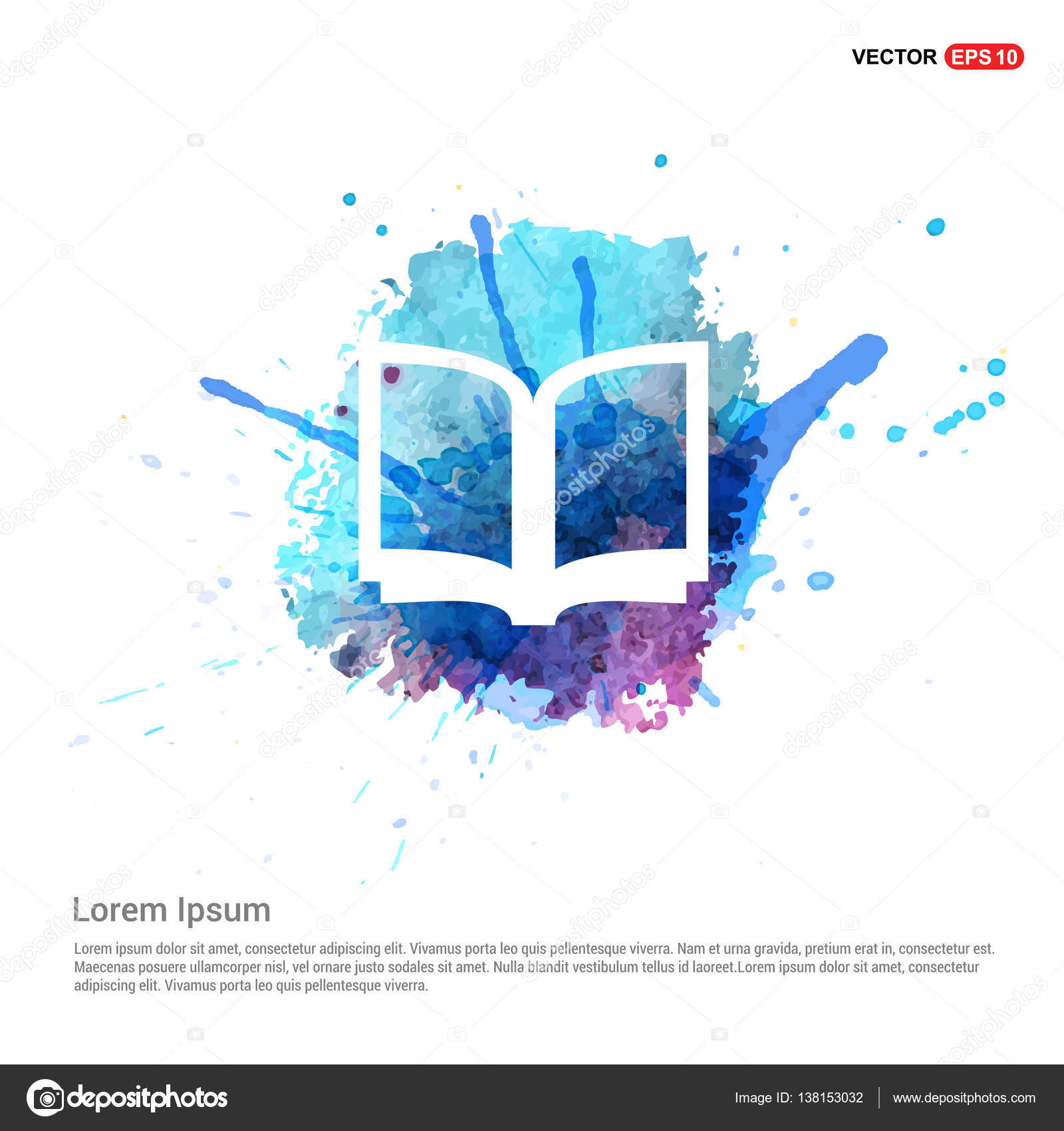 Open book flat icon Stock Illustration by ©ibrandify #138153032
