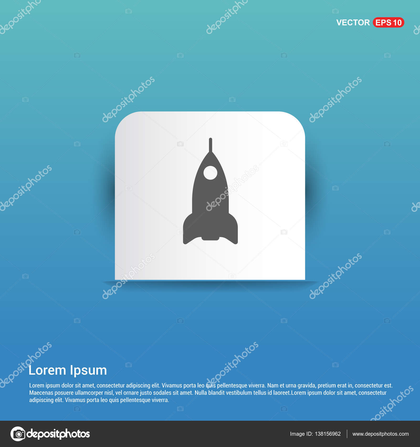 Rocket flat icon Stock Vector by ©ibrandify 138156962
