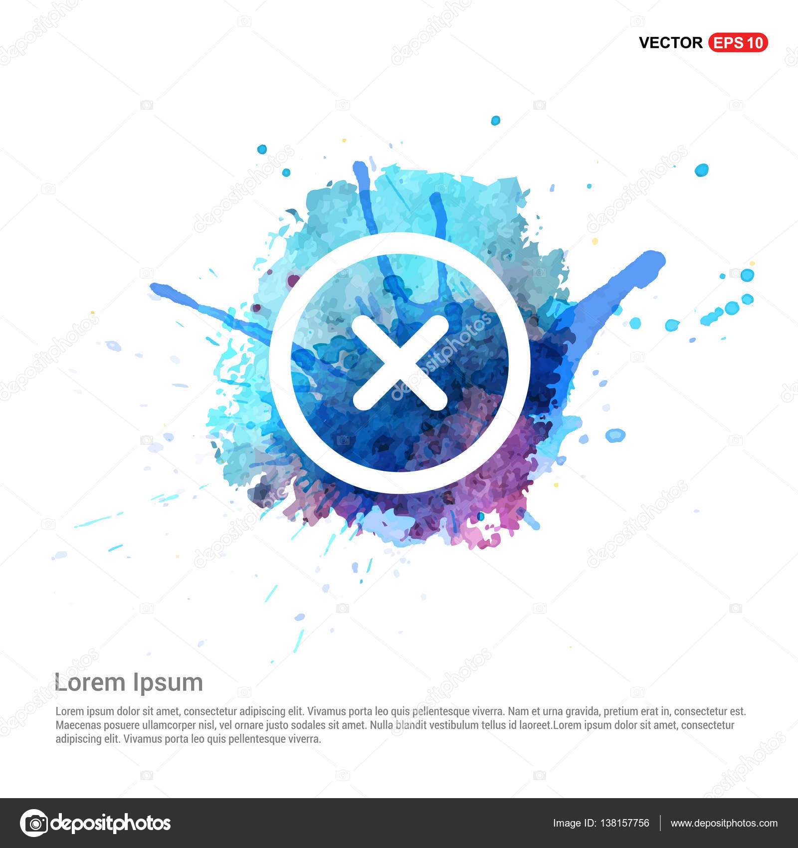 Delete cross icon Stock Illustration by ©ibrandify #138157756