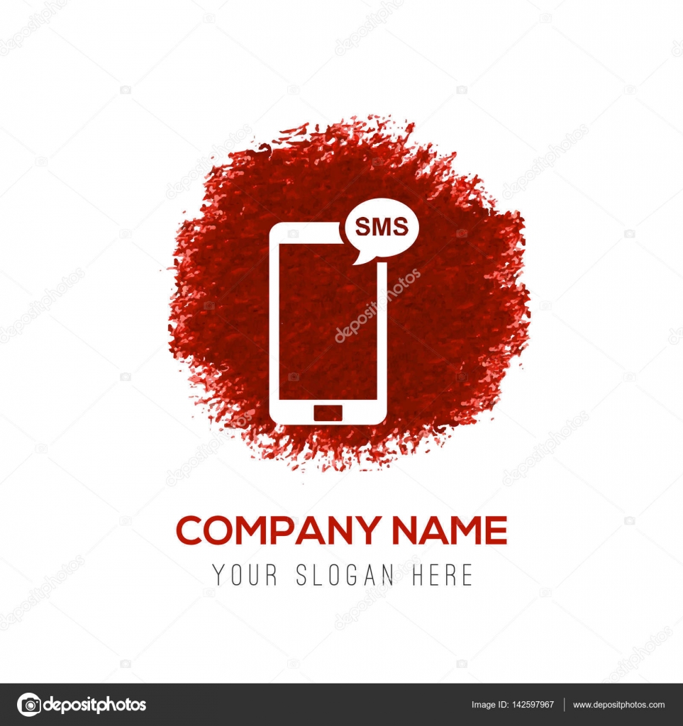 Phone icon on red Stock Vector by ©ibrandify 142597967