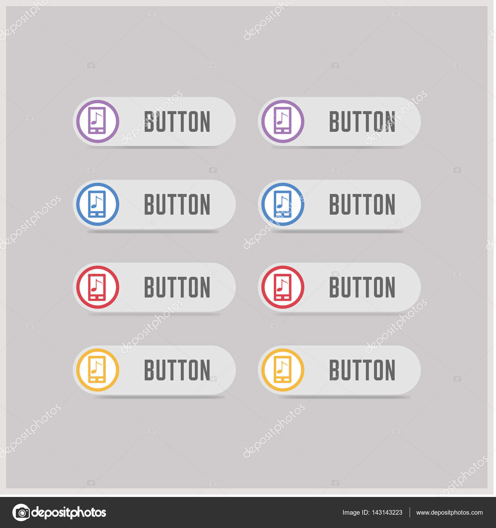 Mobile button Icons Stock Vector by ©ibrandify 143143223