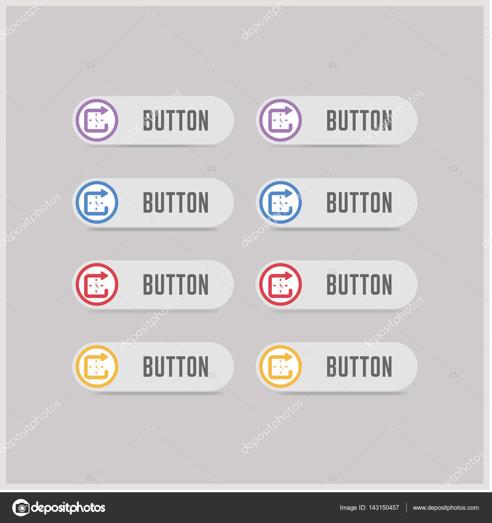 Clock button icons Stock Vector by ©ibrandify 143150457
