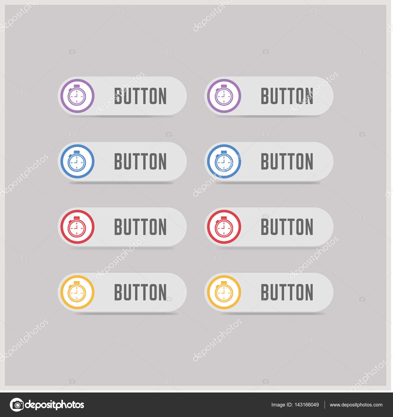 Clock button icons Stock Vector by ©ibrandify 143166049