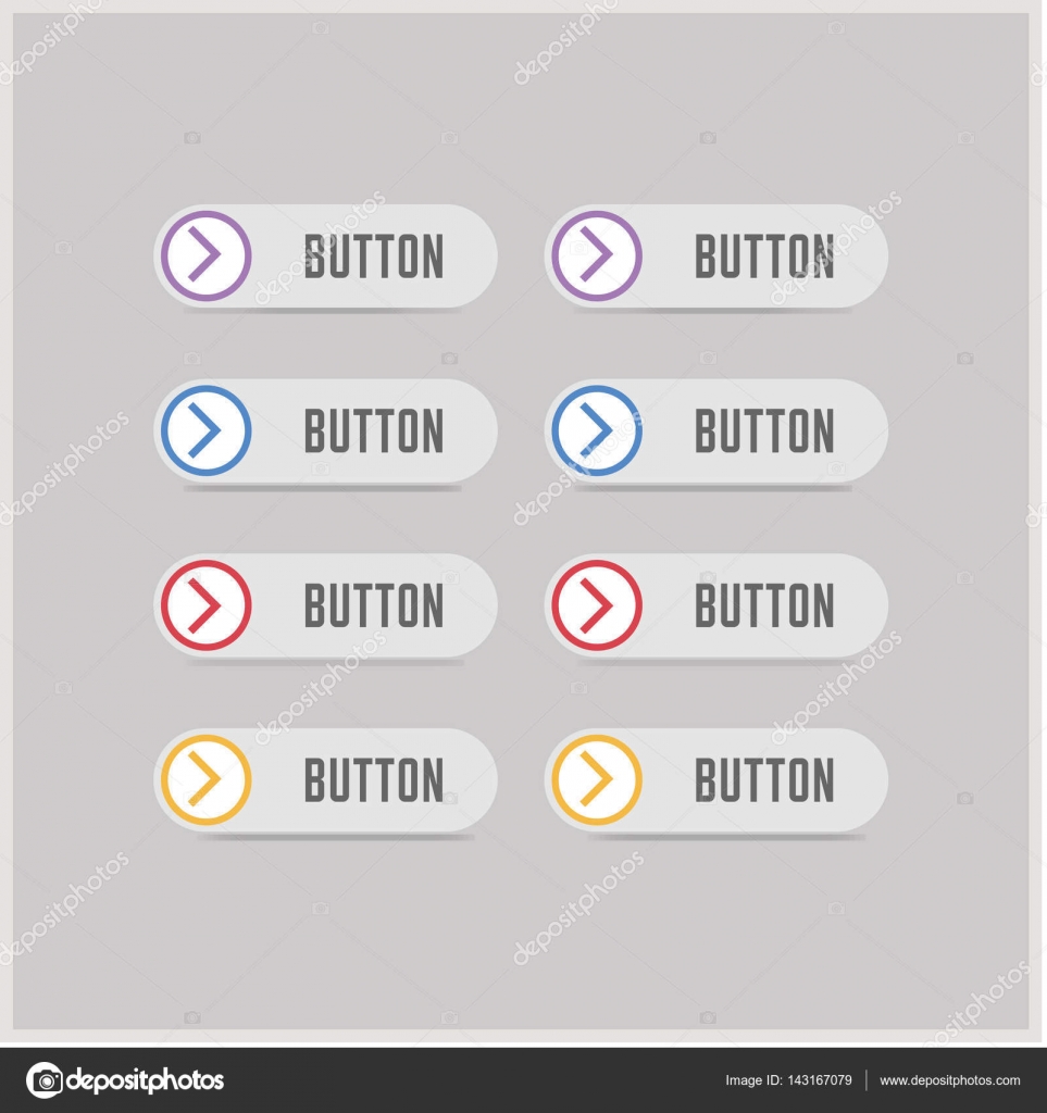 Set of next arrow buttons Stock Vector by ©ibrandify 143167079
