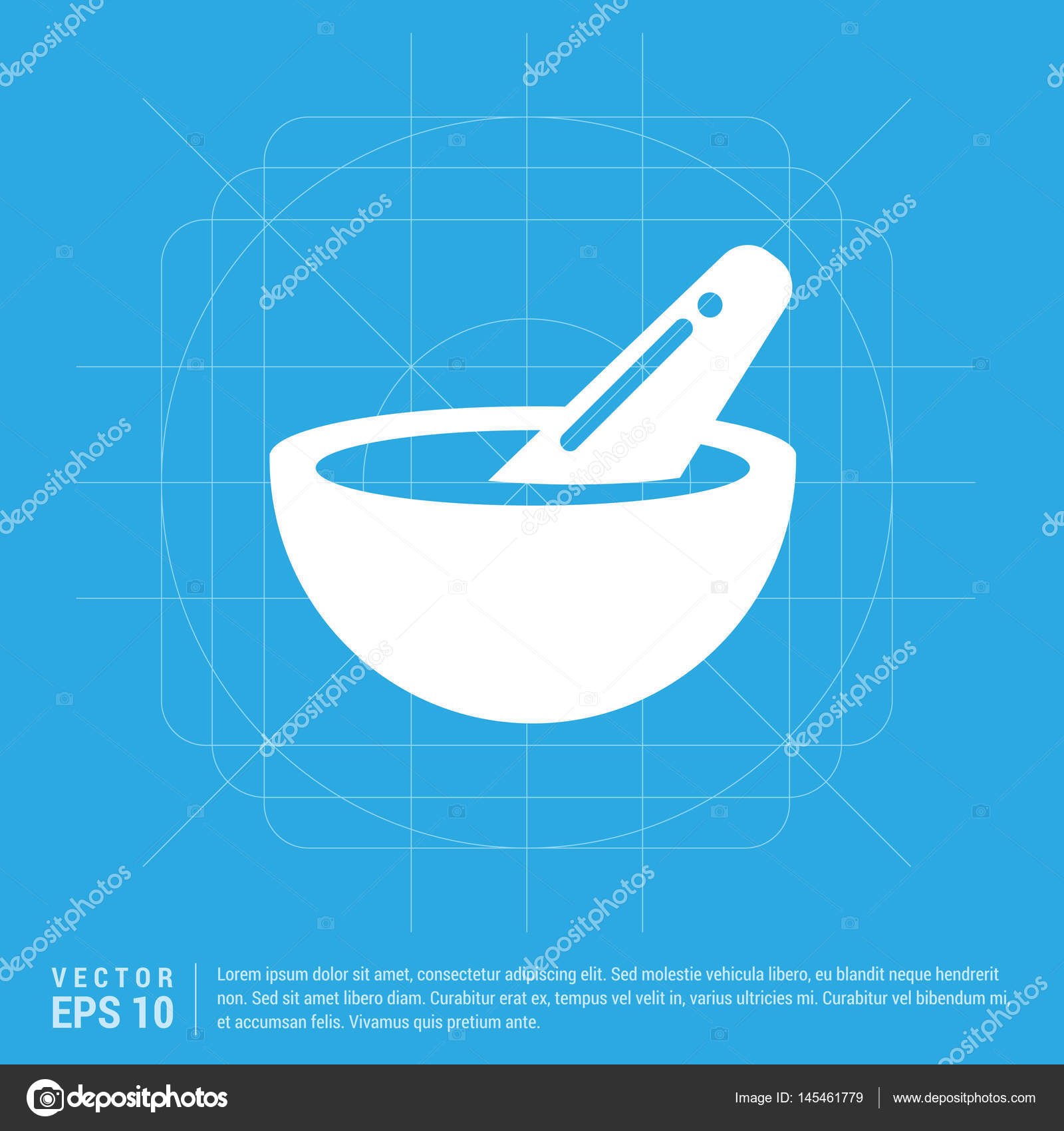 Mortar and pestle icon — Stock Vector © ibrandify #145461779