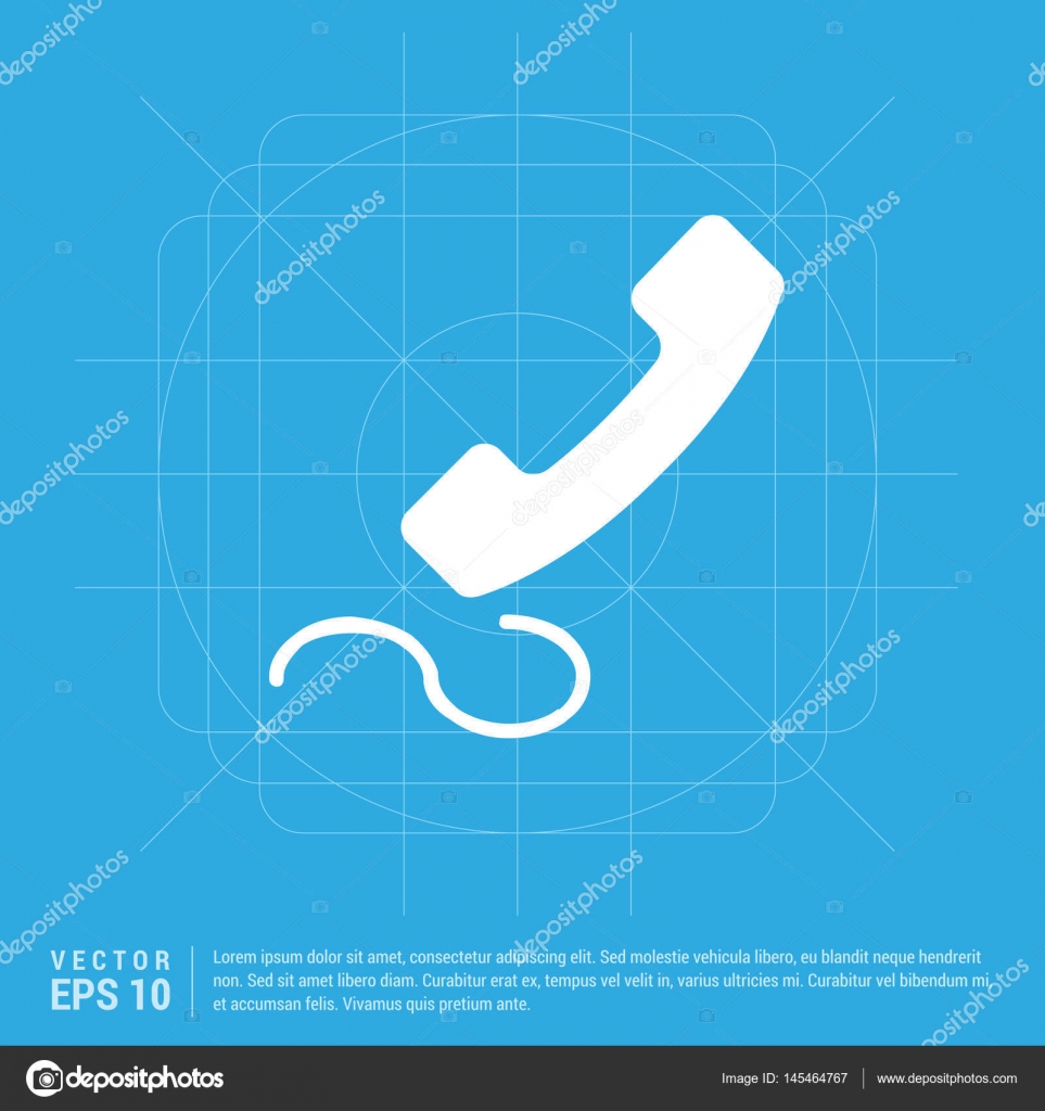 Icono del teléfono con receptor Vector de stock #145464767 de ©ibrandify
