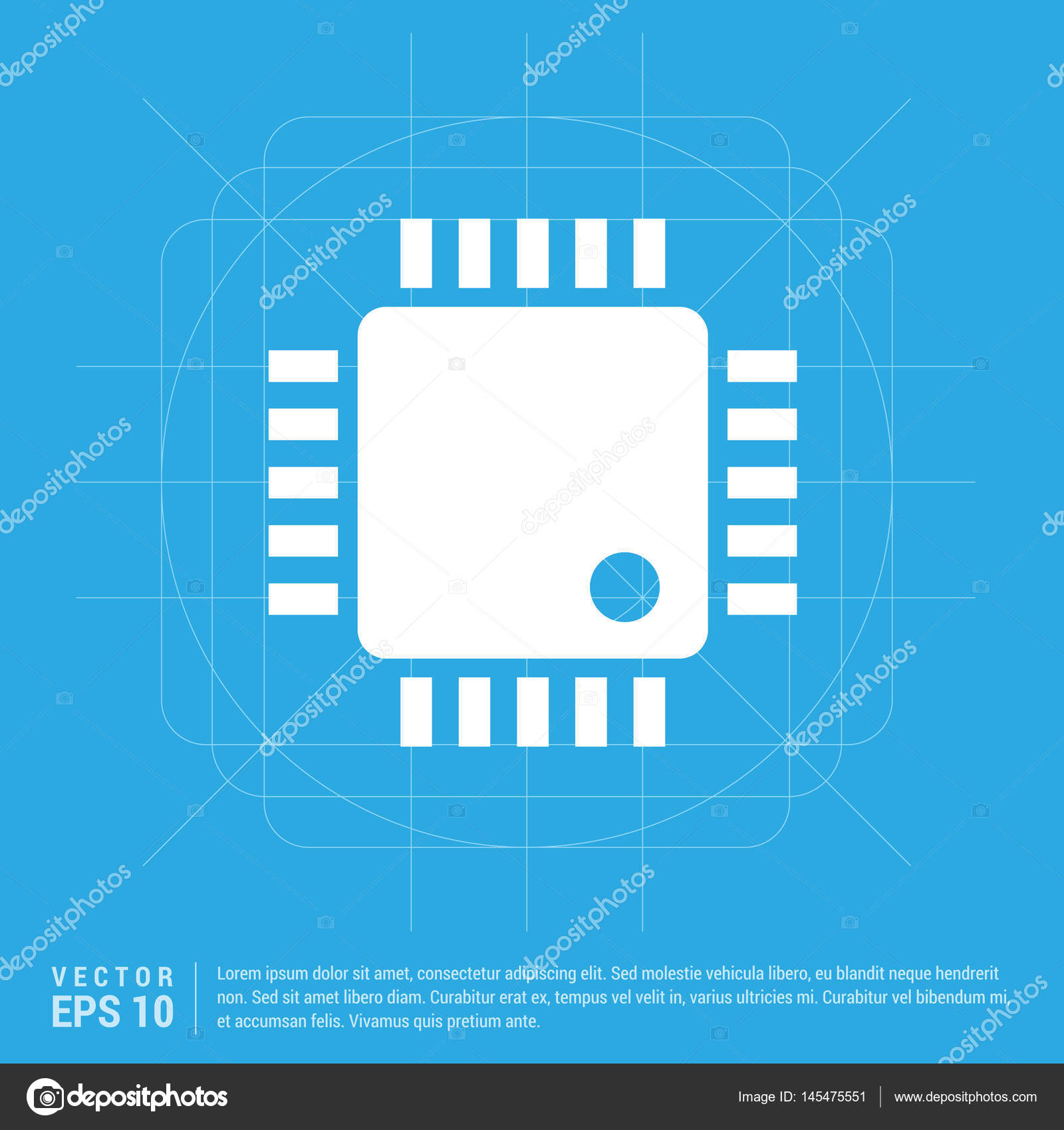 Cpu processor chip icon Stock Vector Image by ©ibrandify #145475551