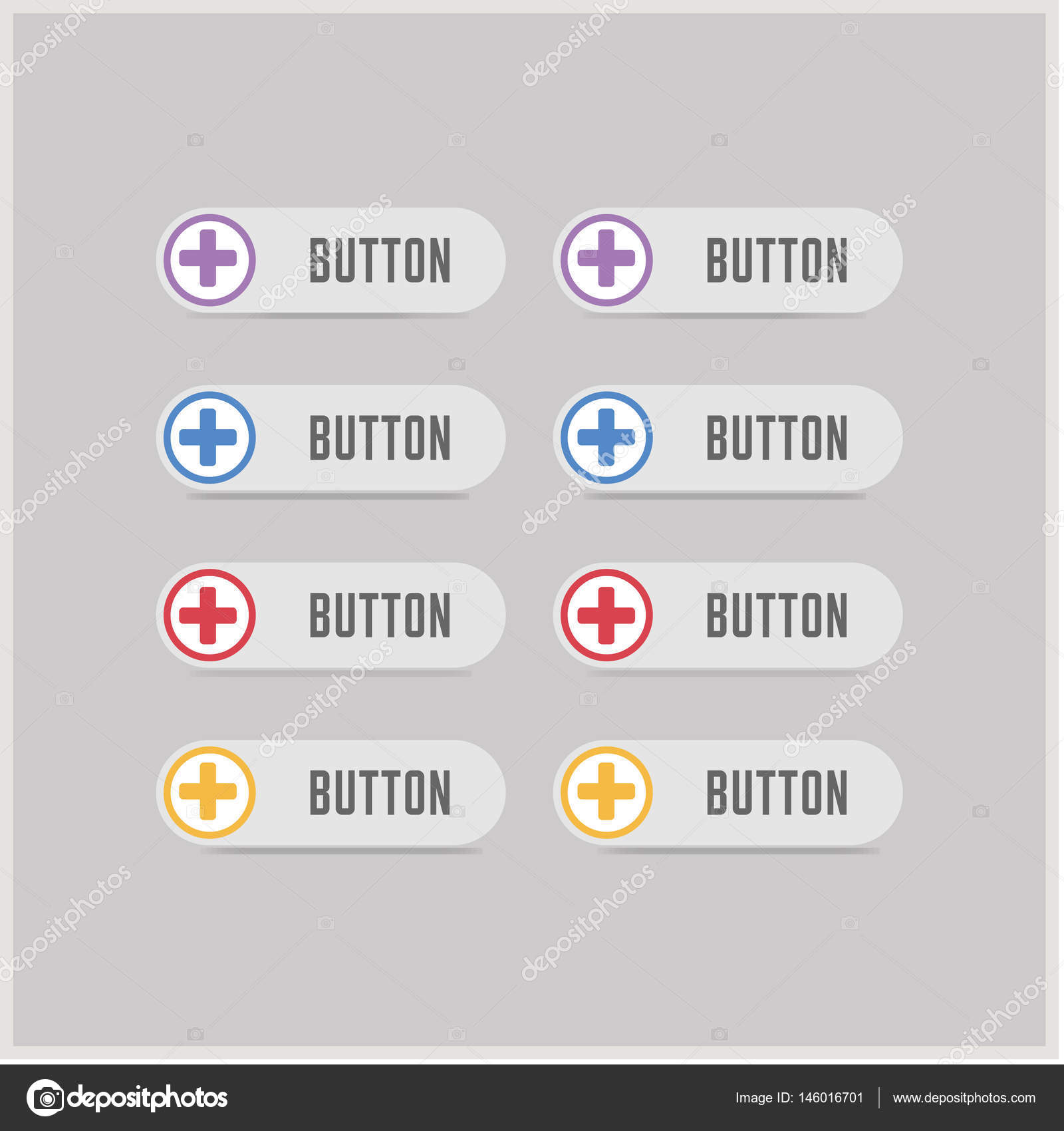 Set of plus buttons Stock Vector by ©ibrandify 146016701